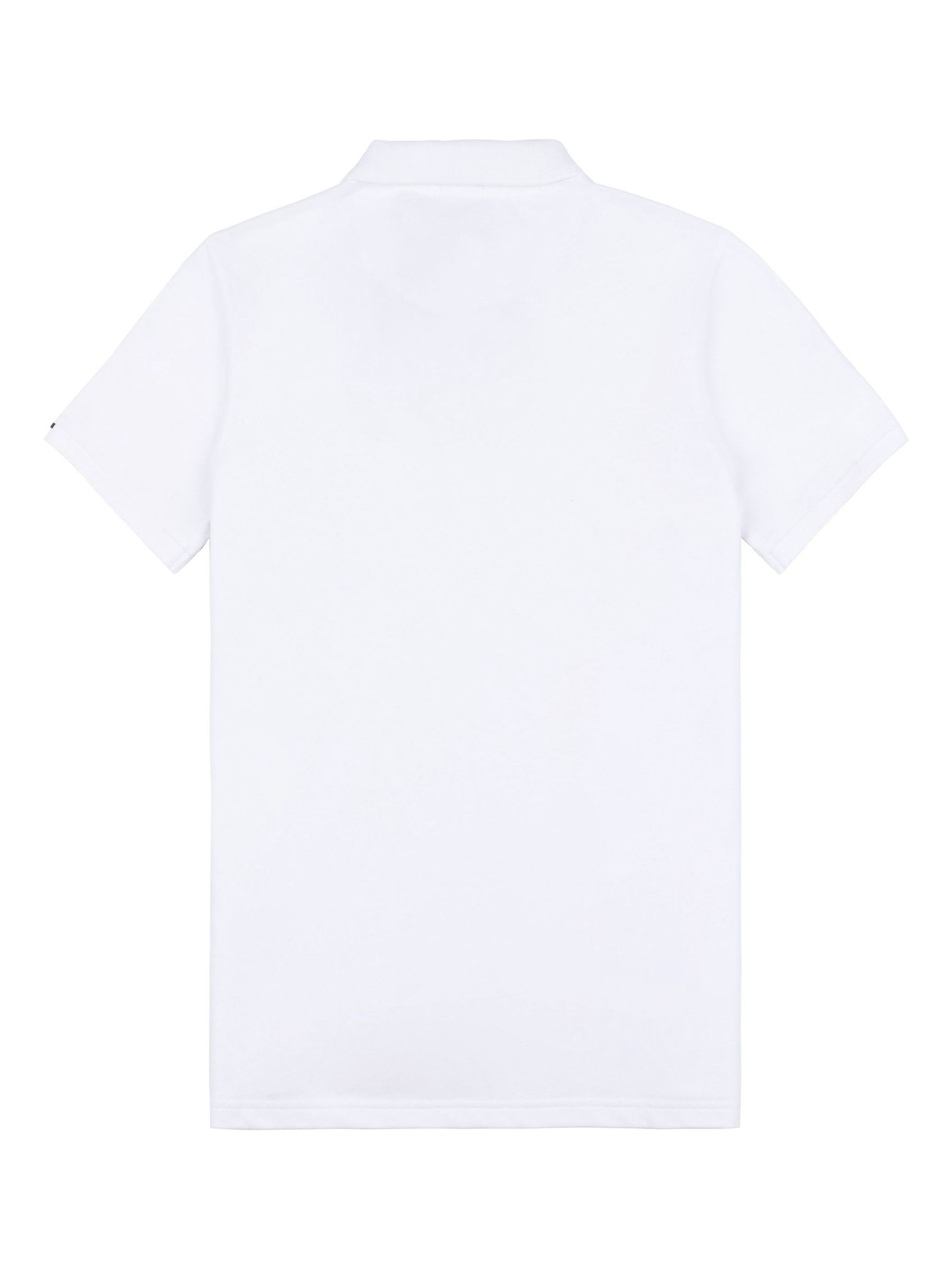 Buy U.S. Polo Assn. White Regular Fit Pique 100% Cotton Polo Shirt from ...