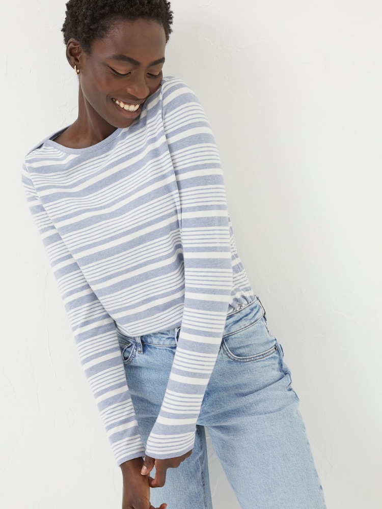 Buy FatFace Blue Breton Top from the Next UK online shop