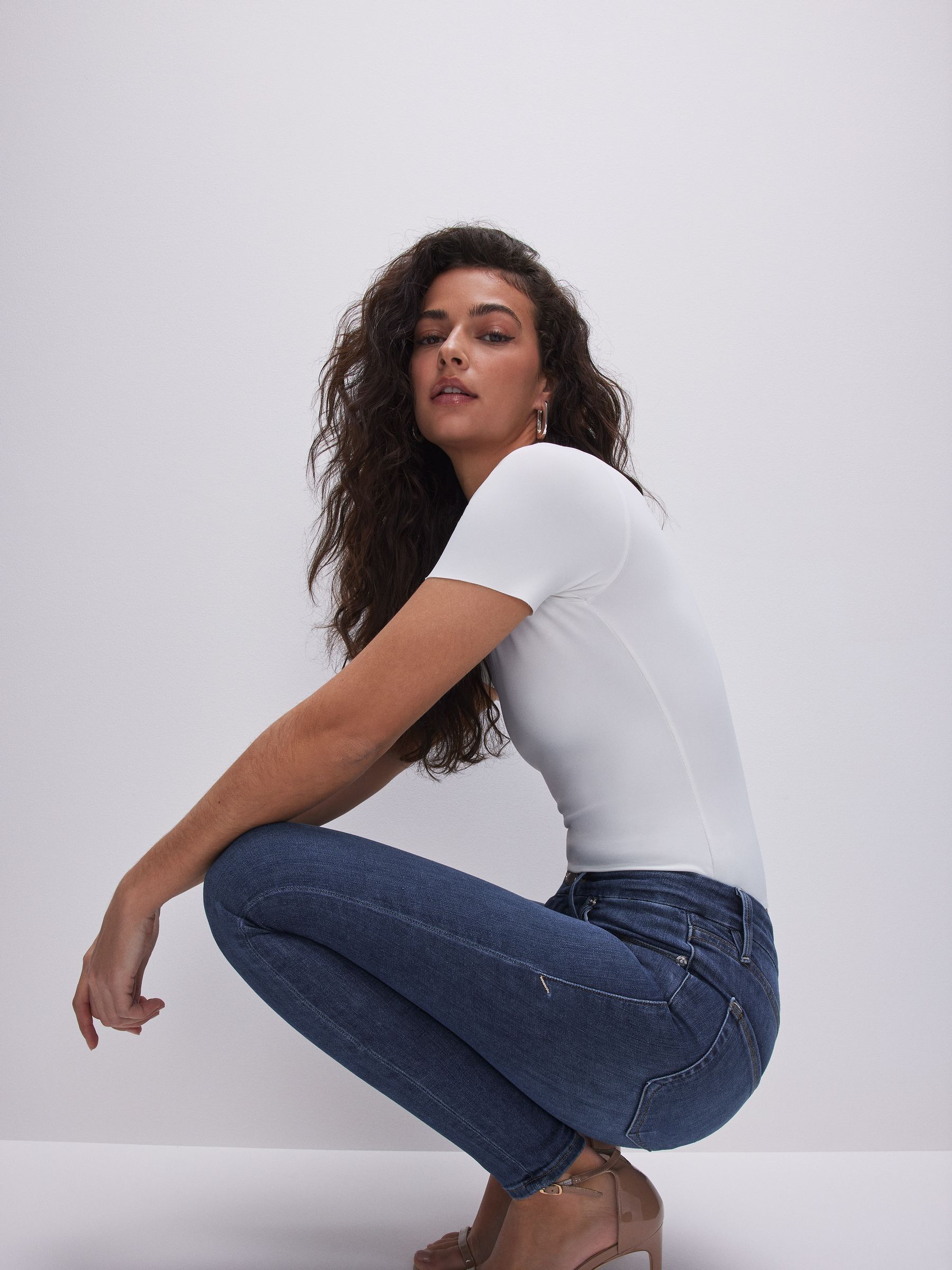 Buy Good American Blue Good Legs Skinny Jeans from the Next UK online shop