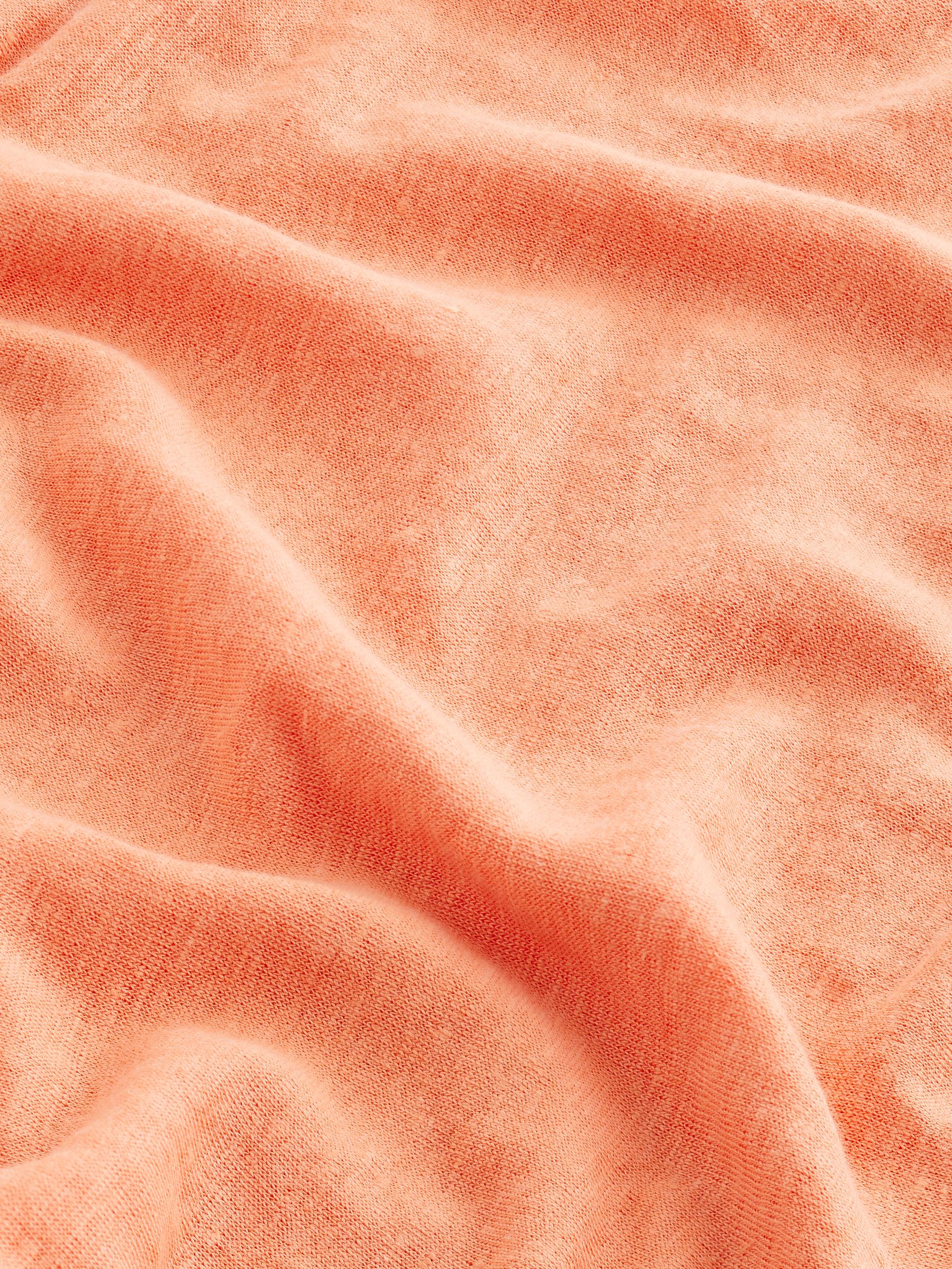 Buy Coral Pink 100% Linen Lightweight Round Neck Vest from the Next UK ...