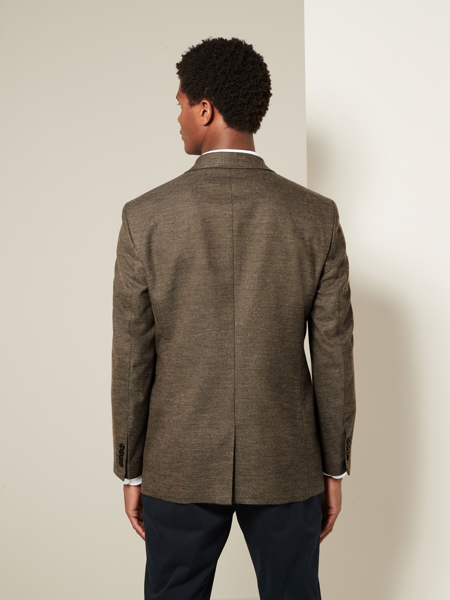 Buy Brown Regular Fit Textured Smart Blazer from the Next UK online shop