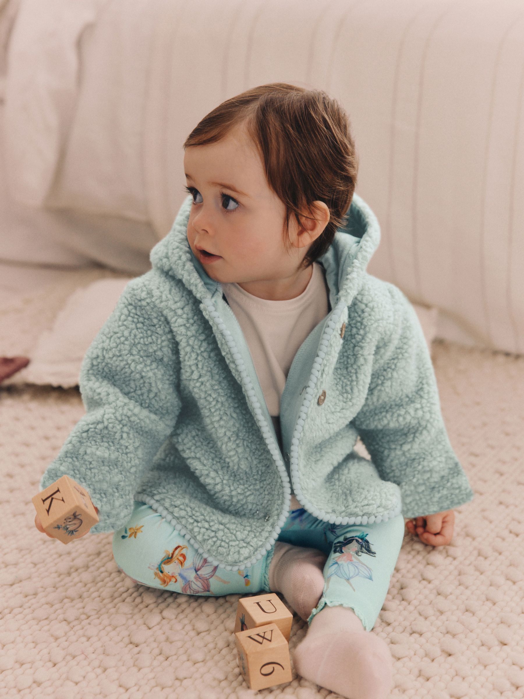 Buy Sage Green Baby Borg Fleece Jacket (0mths-2yrs) from Next Ireland
