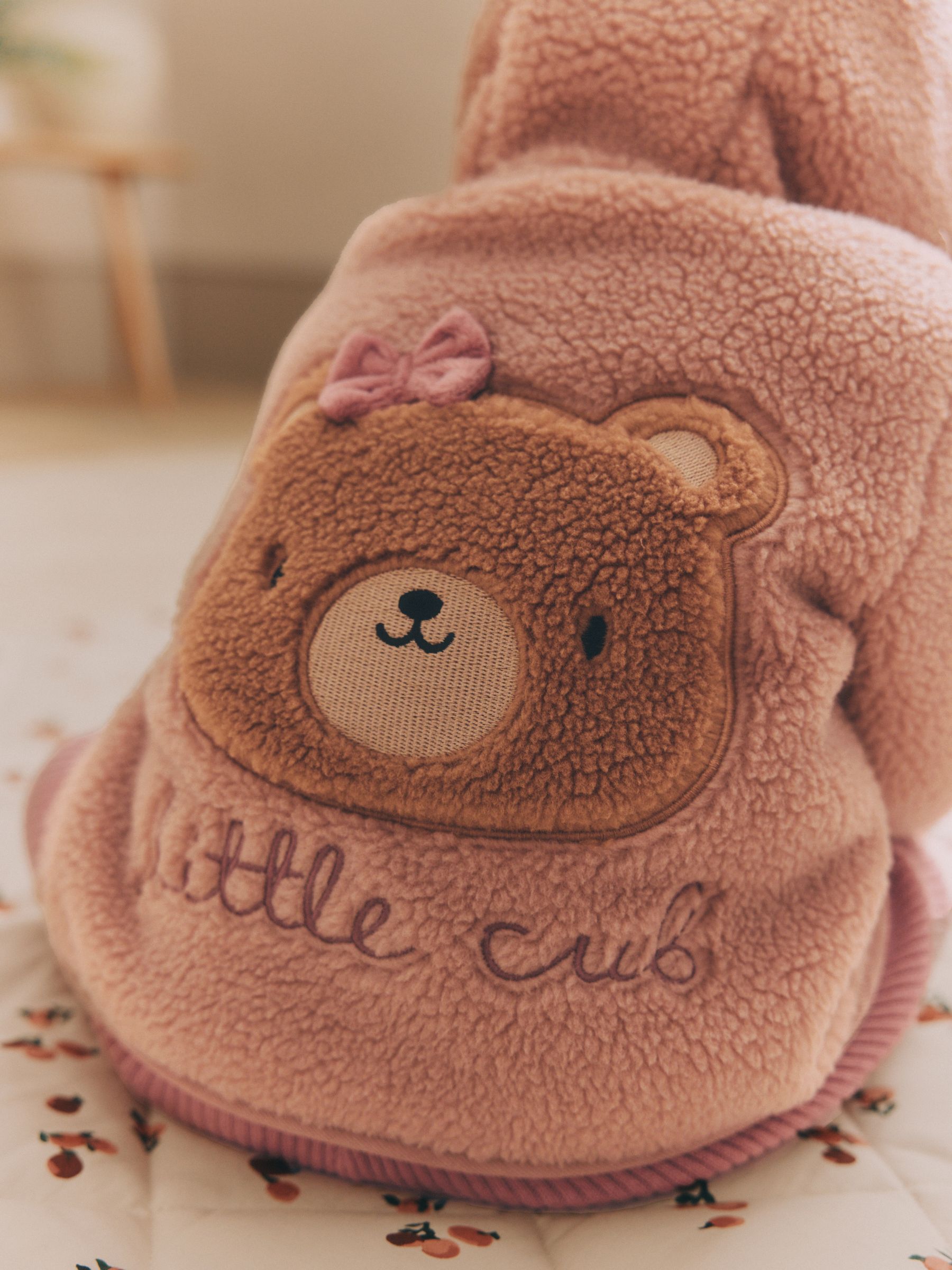 Buy Pink Baby Borg Fleece Jacket (0mths-2yrs) from the Next UK online shop