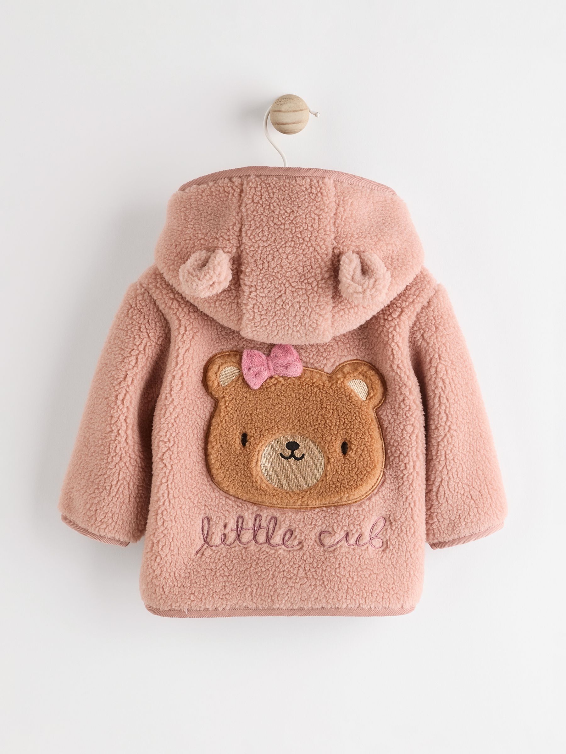 Buy Pink Baby Borg Fleece Jacket (0mths-2yrs) from the Next UK online shop