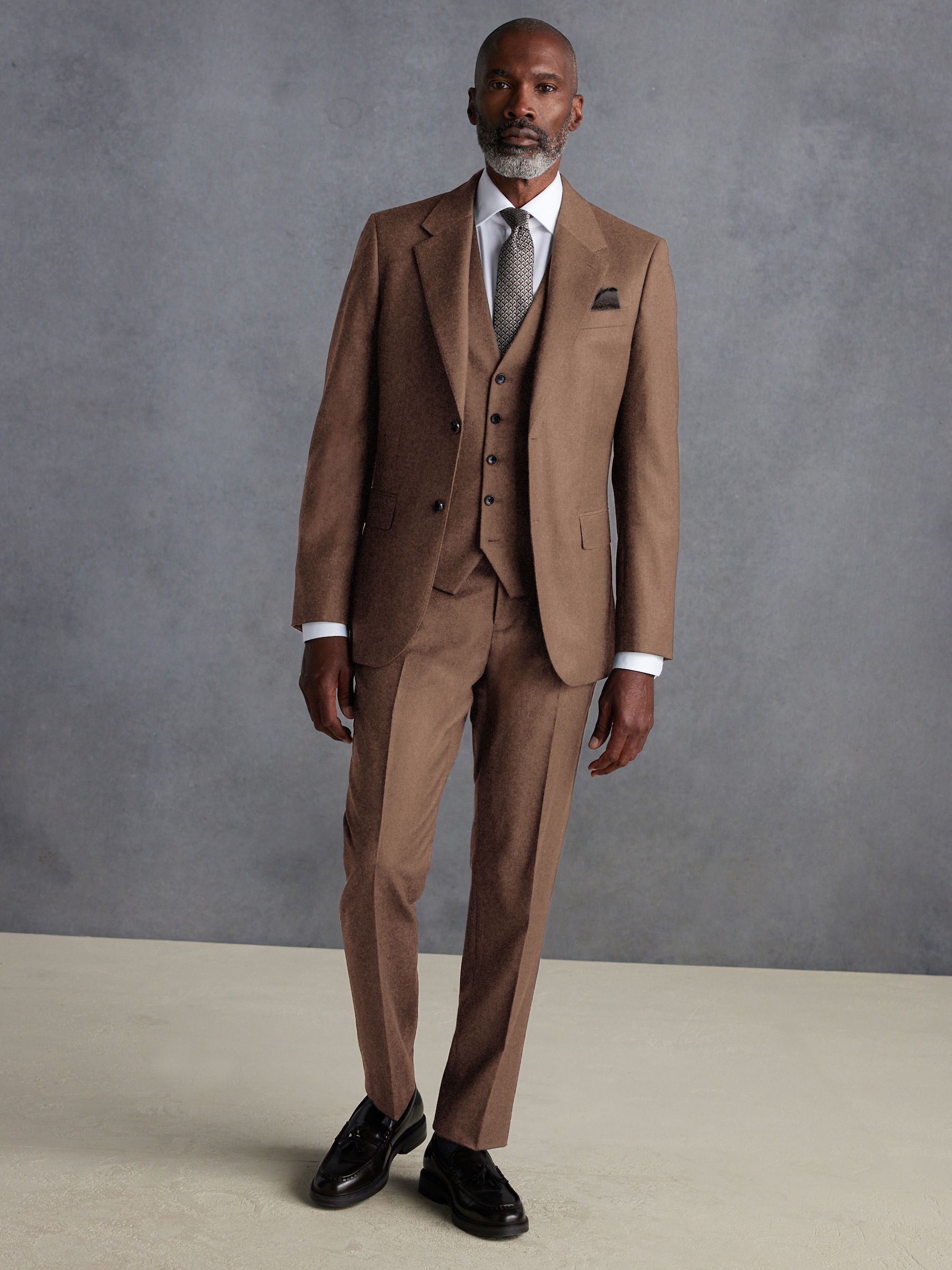 Buy Neutral Signature Zignone Flannel Suit Waistcoat from the Next UK ...