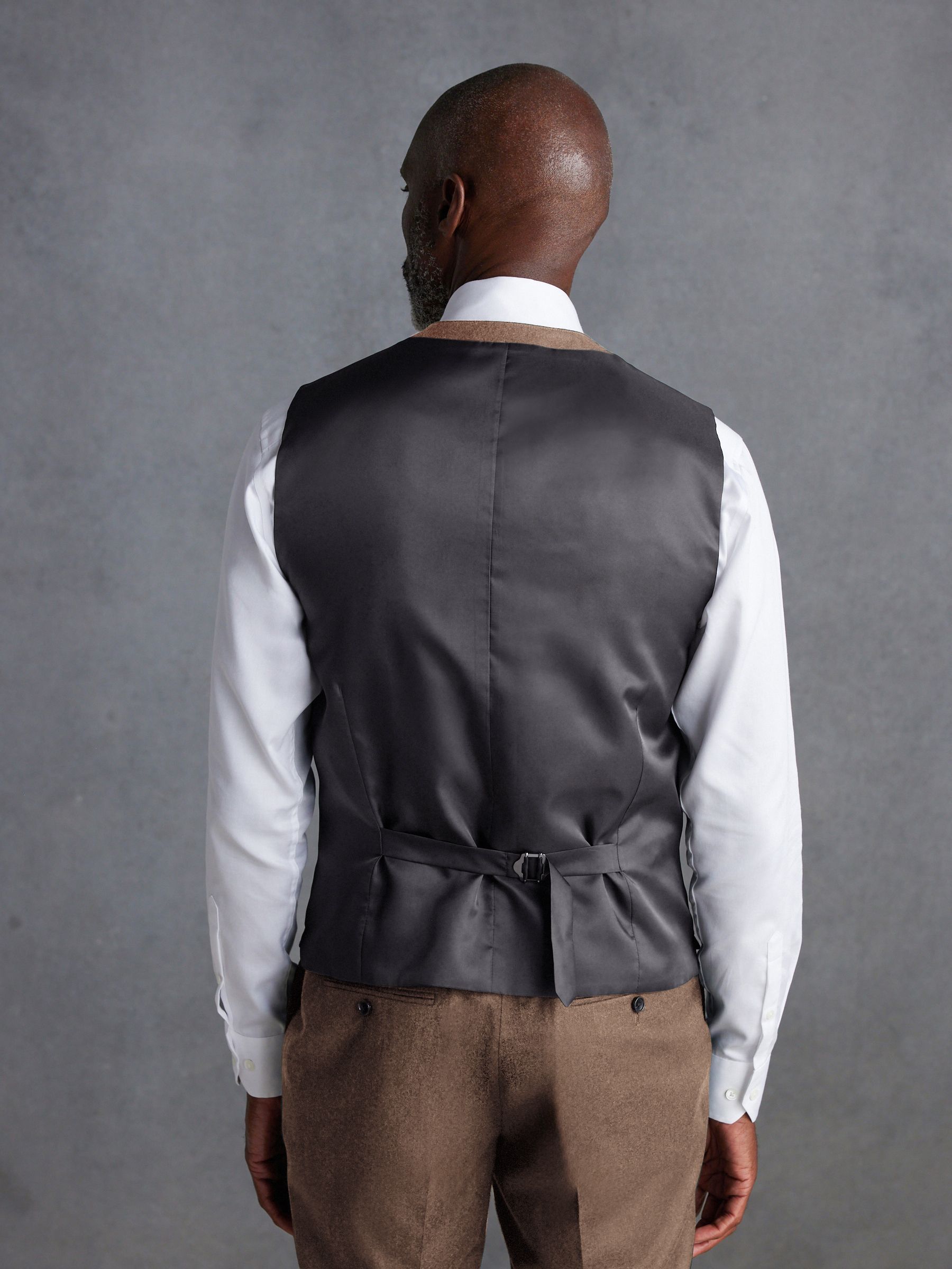 Buy Neutral Signature Zignone Flannel Suit Waistcoat from the Next UK ...