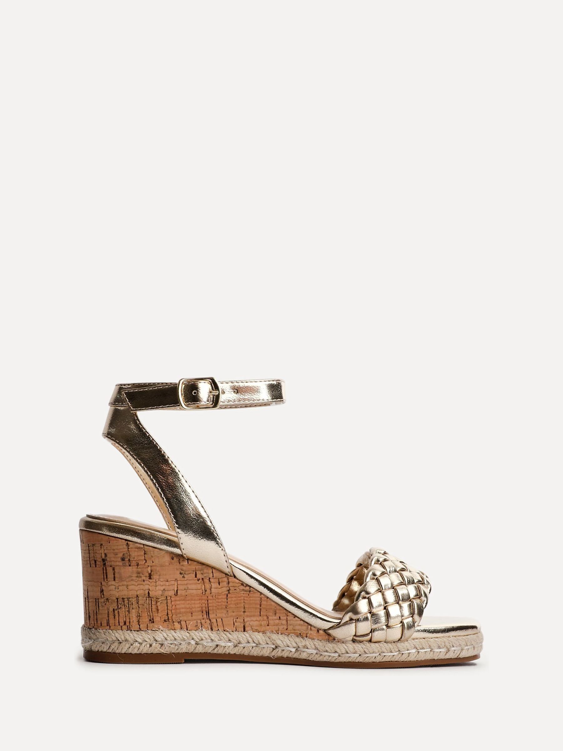Buy Linzi Gold Regan Plaited Cork Wedges from the Next UK online shop