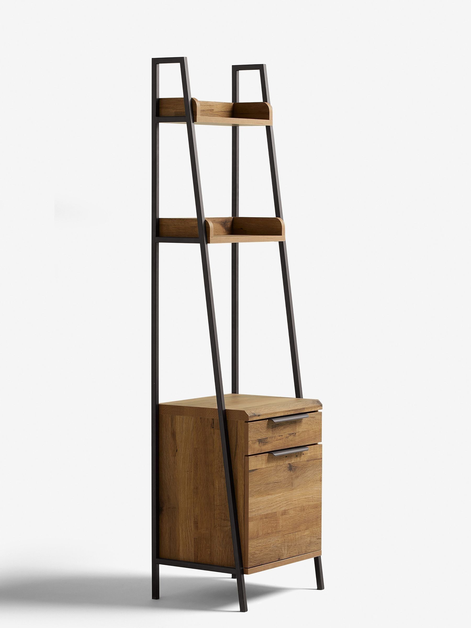 Buy Dark Bronx Oak Effect Ladder Bedside Table from the Next UK online shop