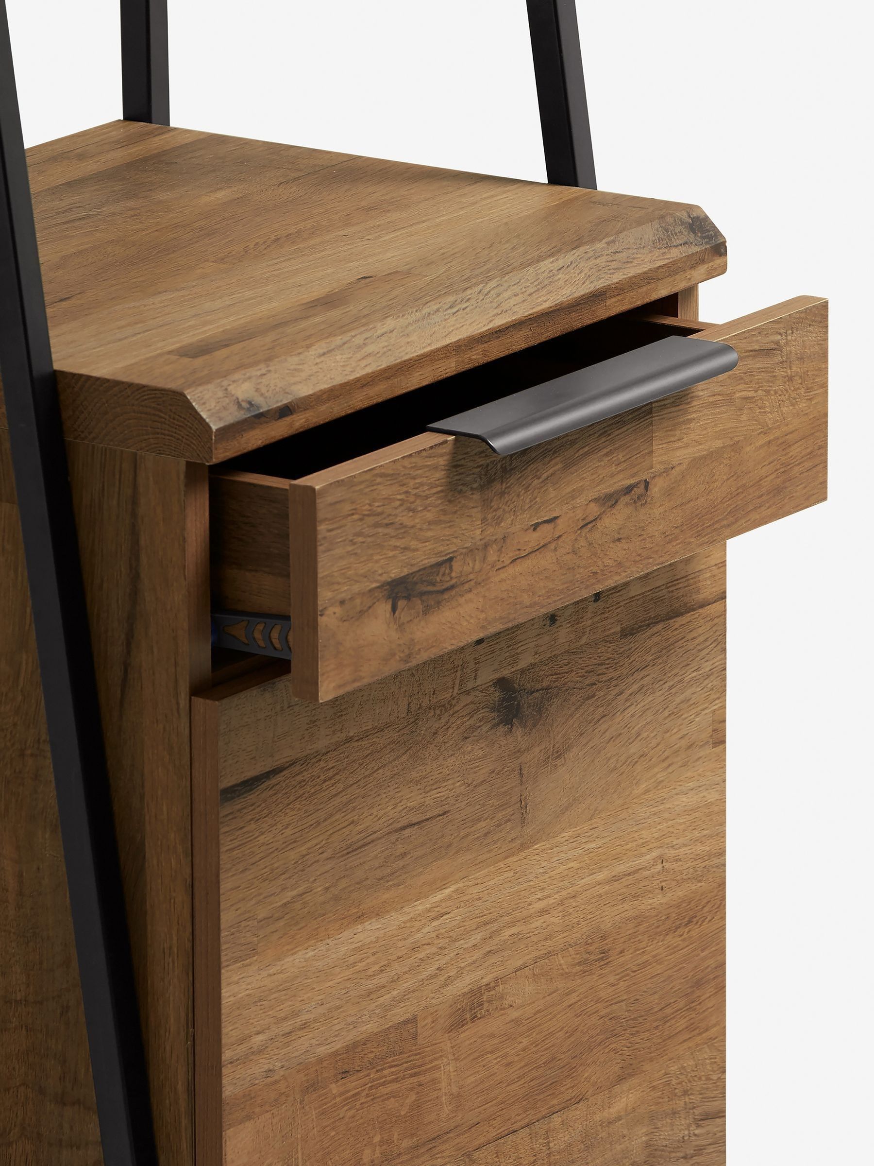 Buy Dark Bronx Oak Effect Ladder Bedside Table from the Next UK online shop