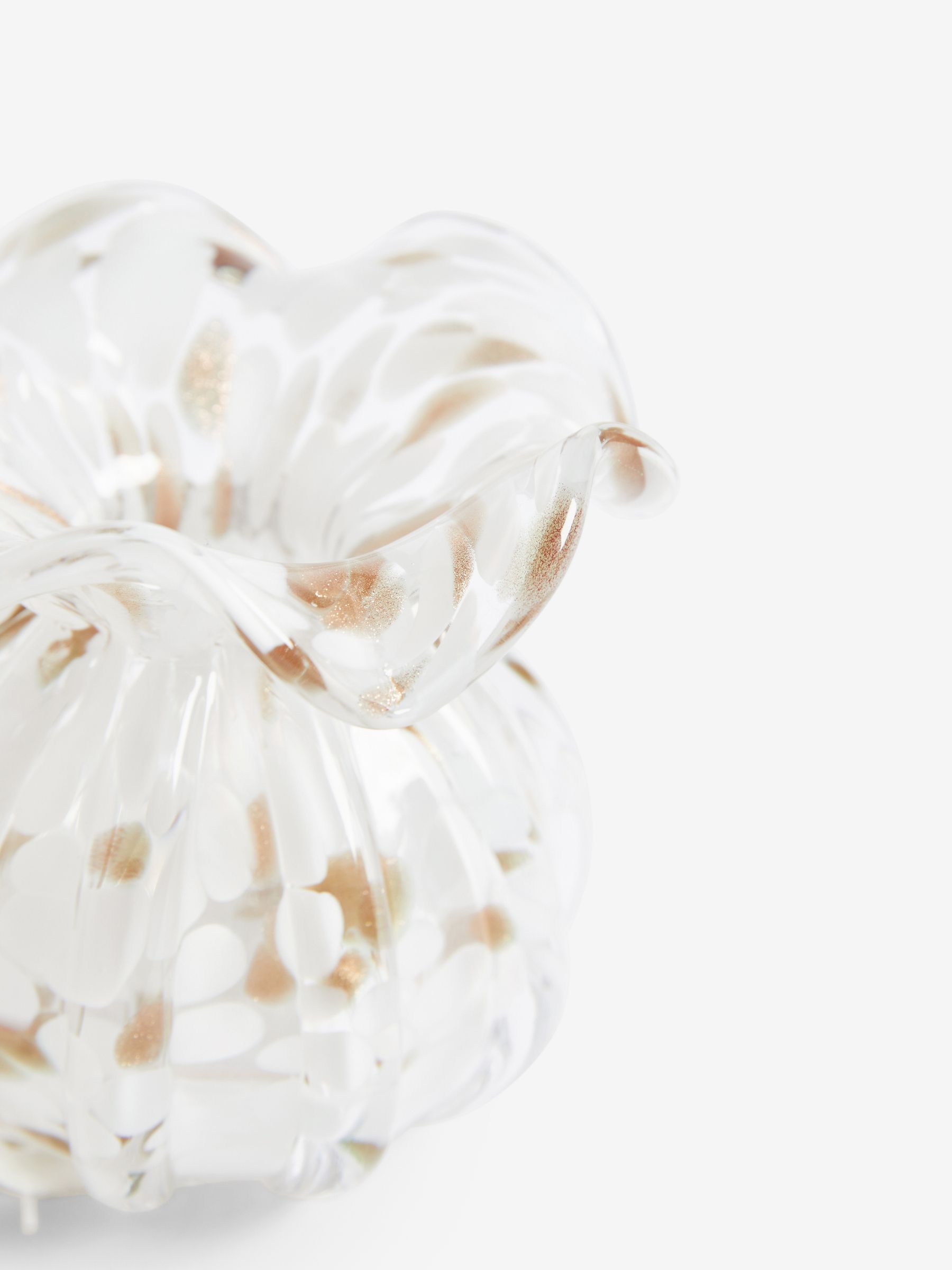 Buy White/Gold Mini Confetti Glass Flower Vase from the Next UK online shop