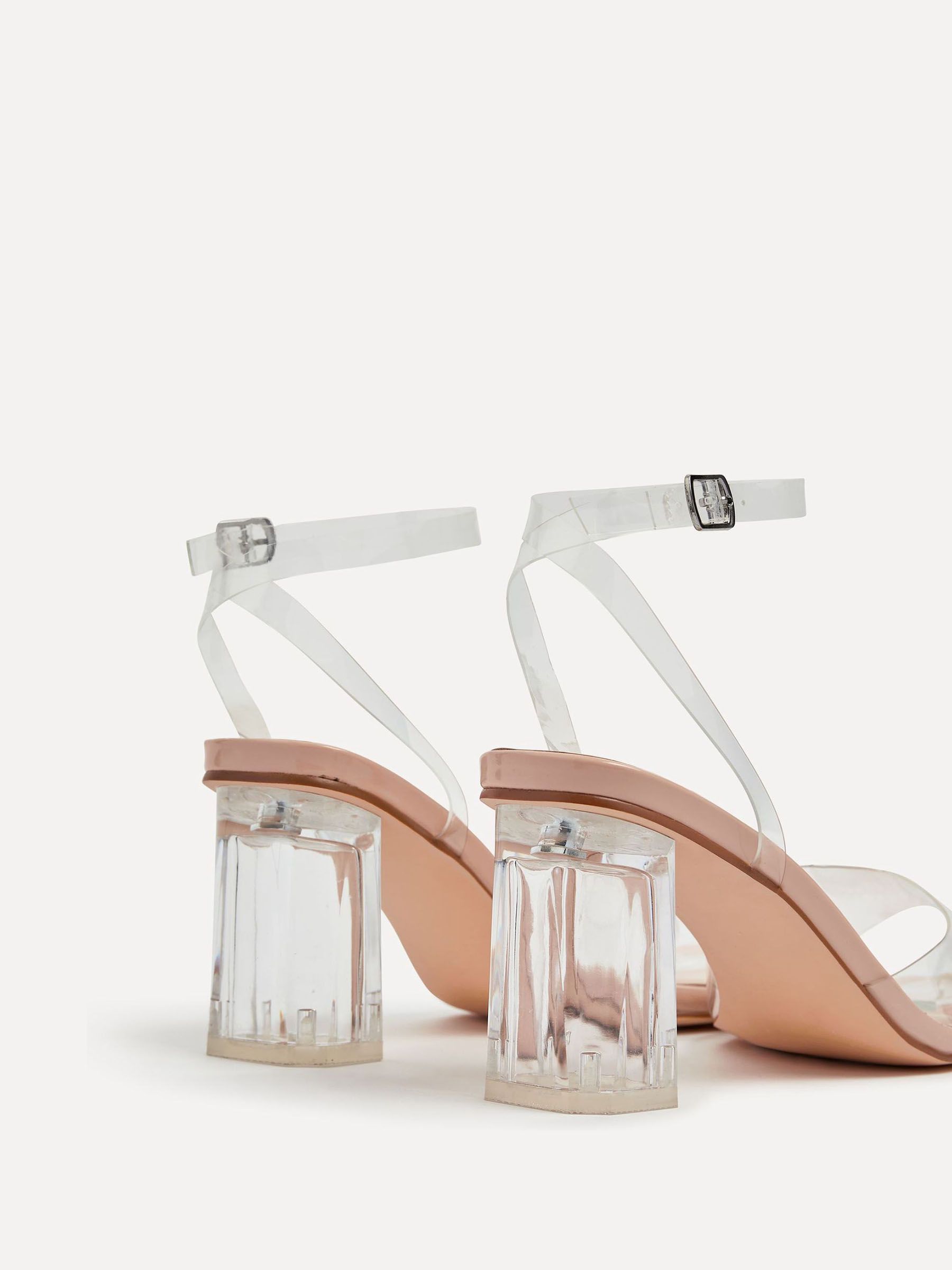 Buy Linzi Nude Cindy Perspex Sandals With Block Heel from the Next UK ...