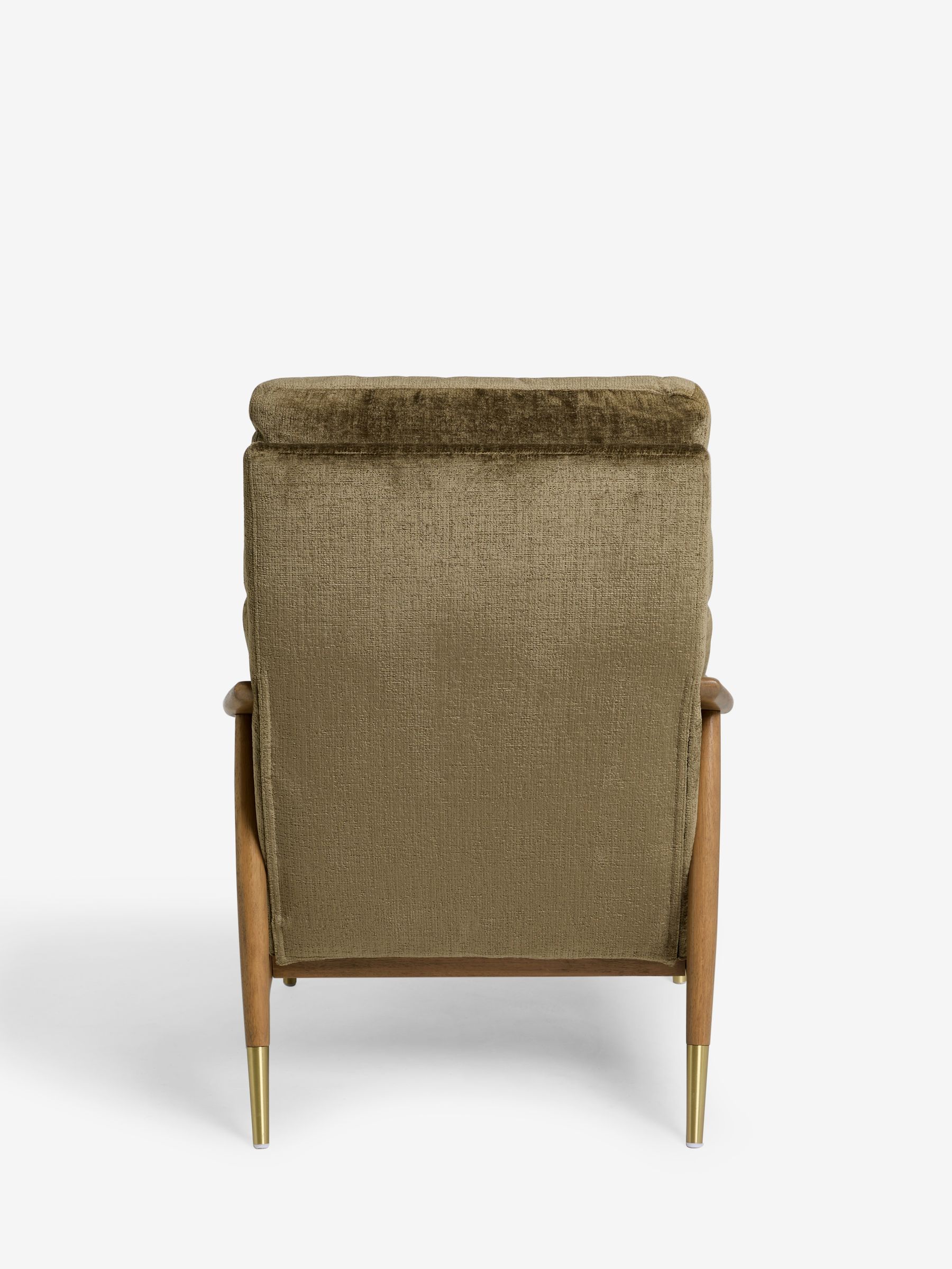 Buy Plush Chenille Moss Green Flinton High Back Wooden Accent Chair ...