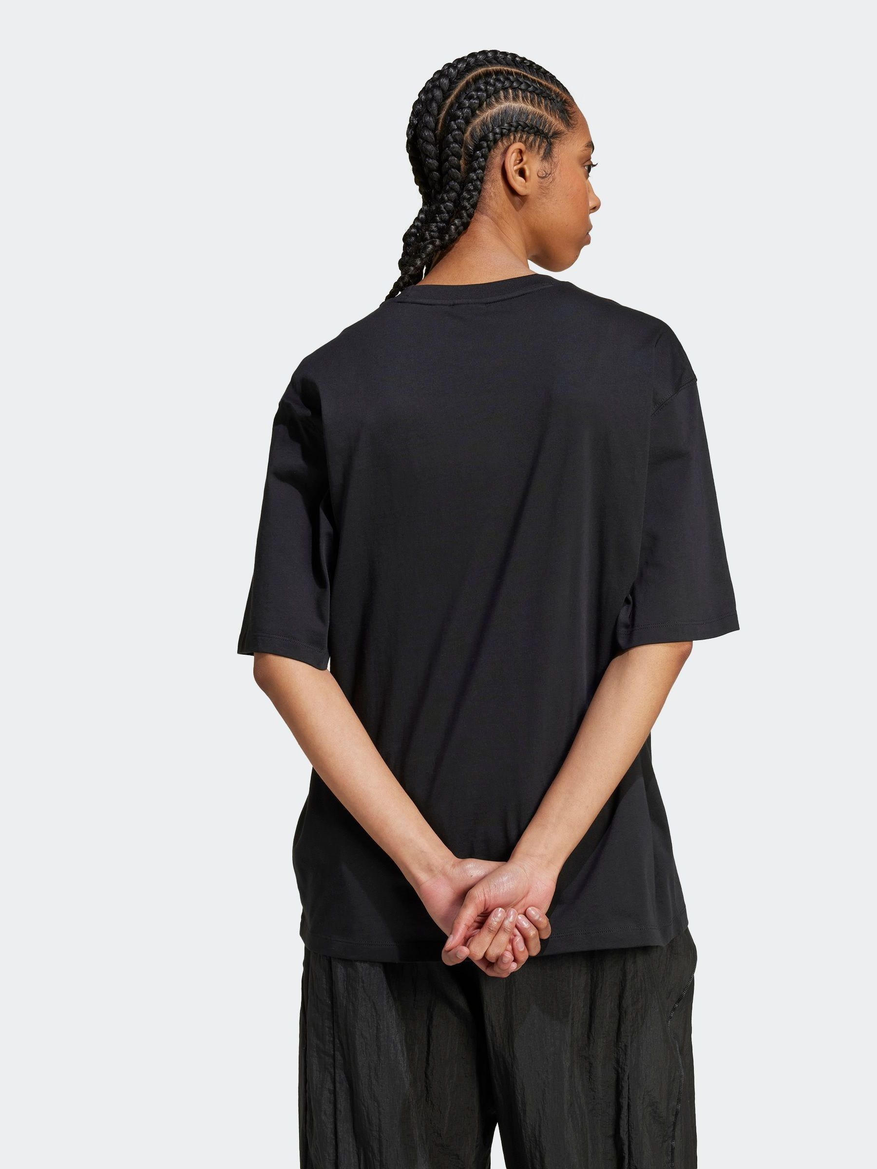 Buy adidas Originals Black Essentials Boyfriend T-Shirt from the Next ...