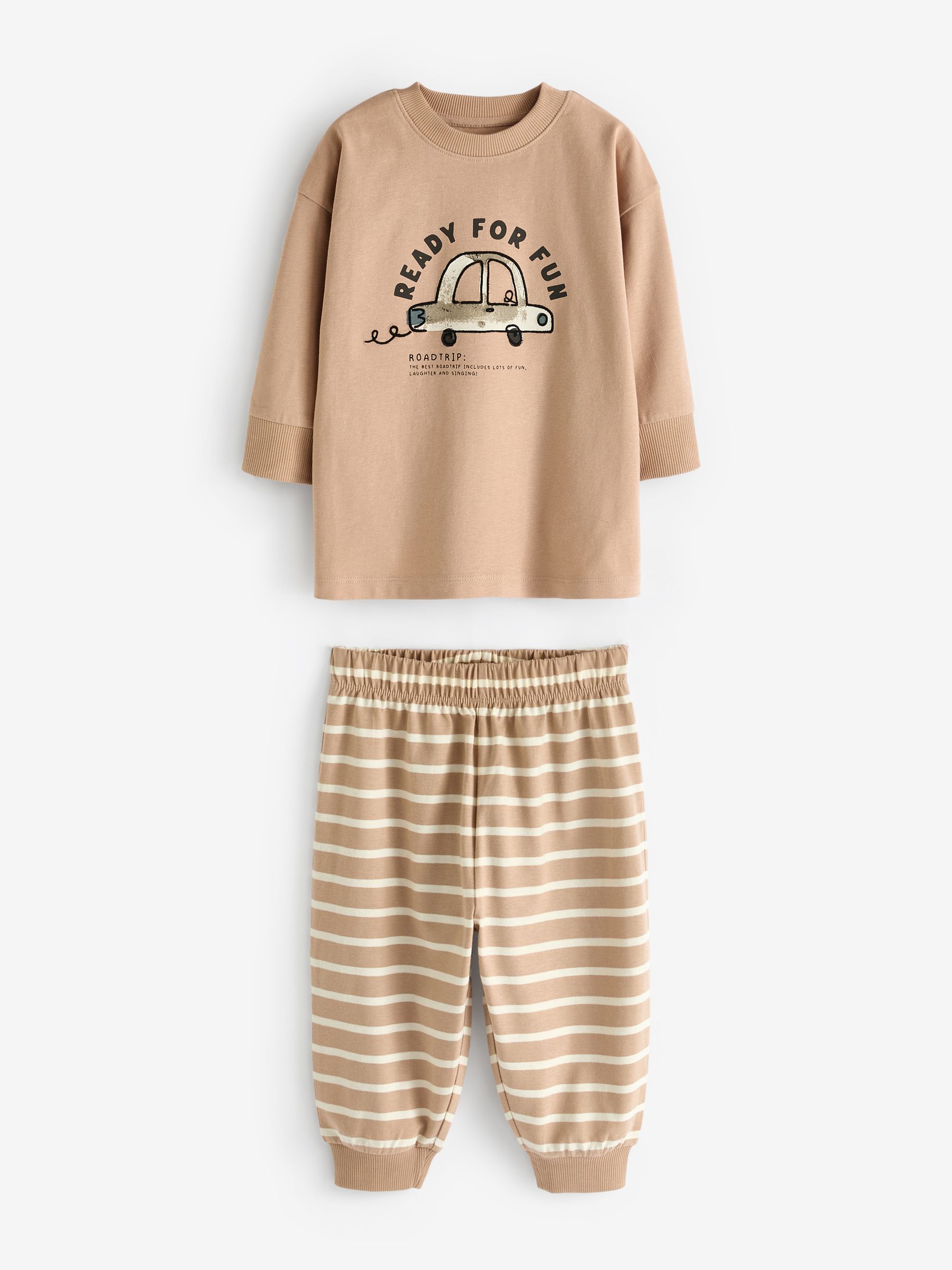 Buy Neutral/Sage Green Transport Oversized Pyjamas 3 Pack (9mths-10yrs ...