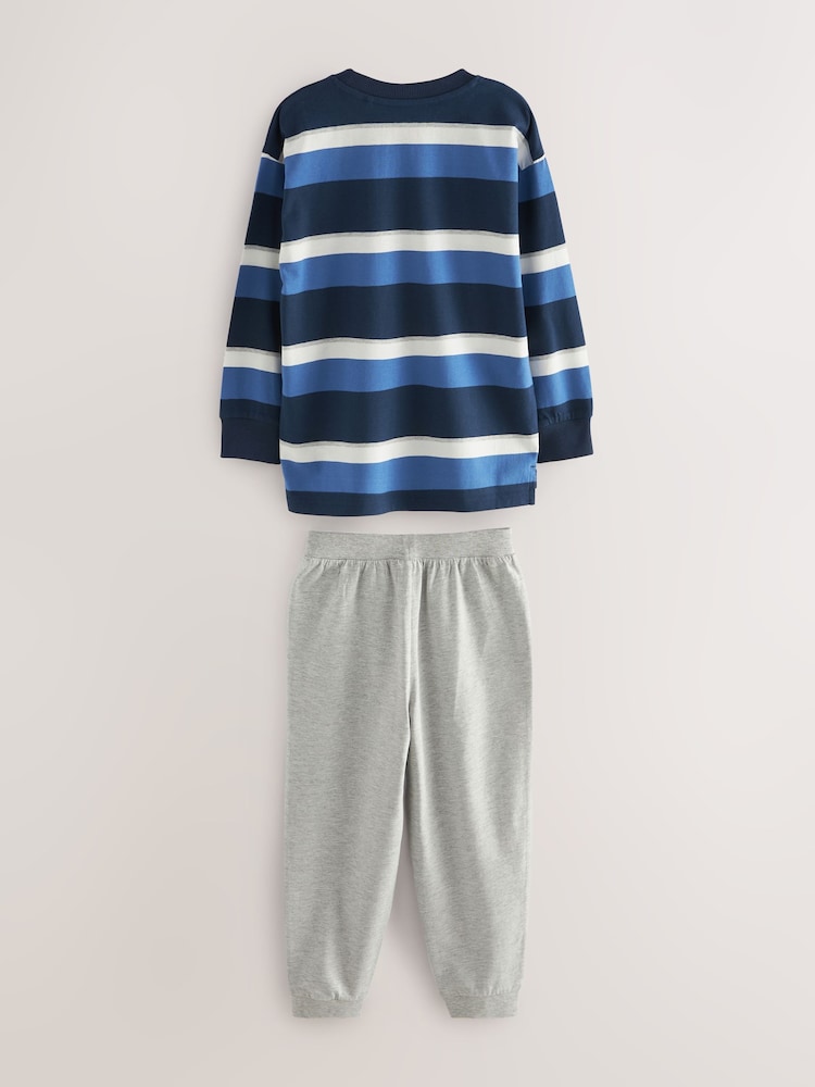 Buy Blue/Navy/Grey Short Leg Pyjamas 3 Pack (3-16yrs) (3-16yrs) from ...