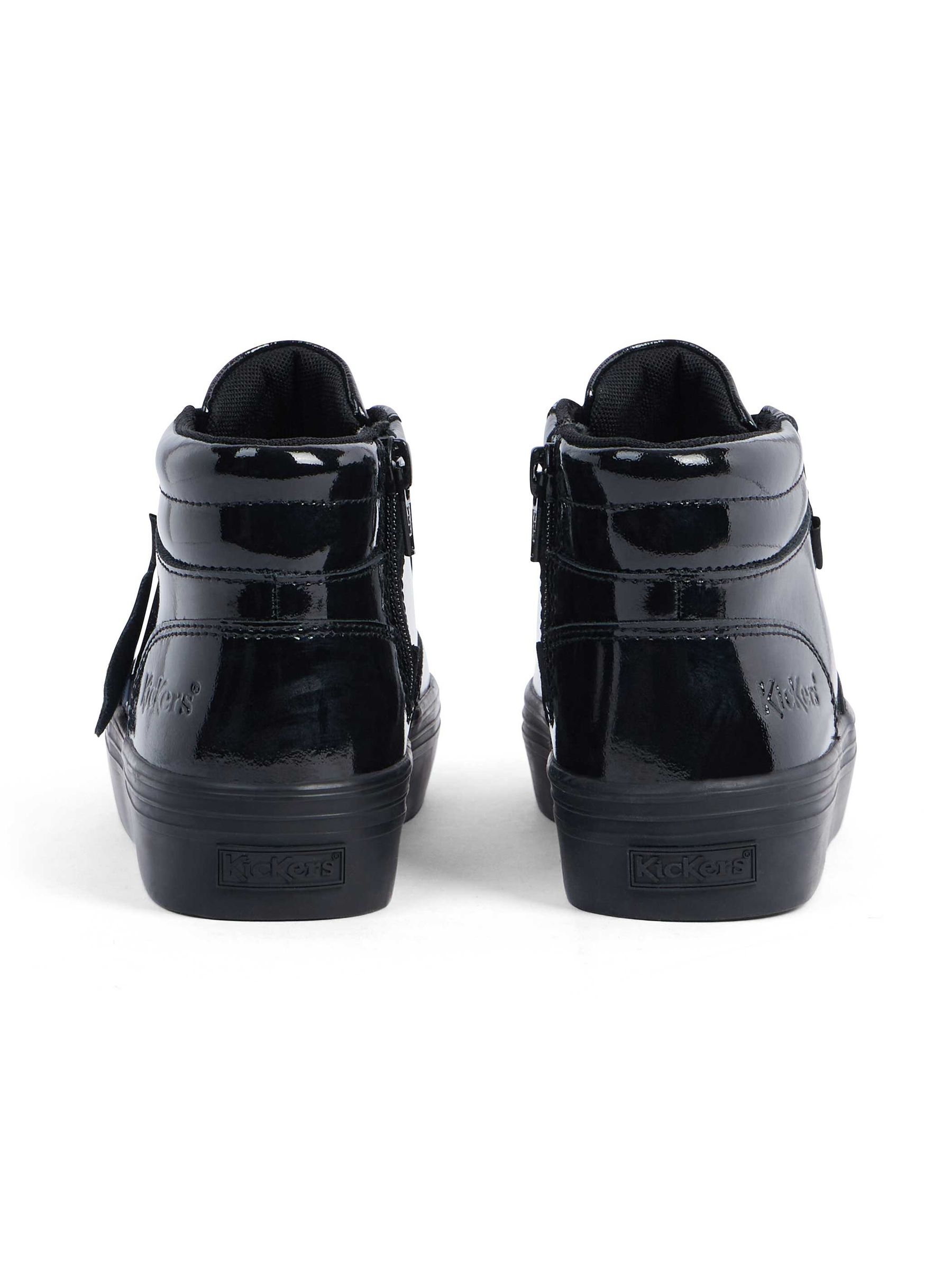 Buy Kickers Black Tovni Stack Hi Flower Patent Trainers from the Next ...
