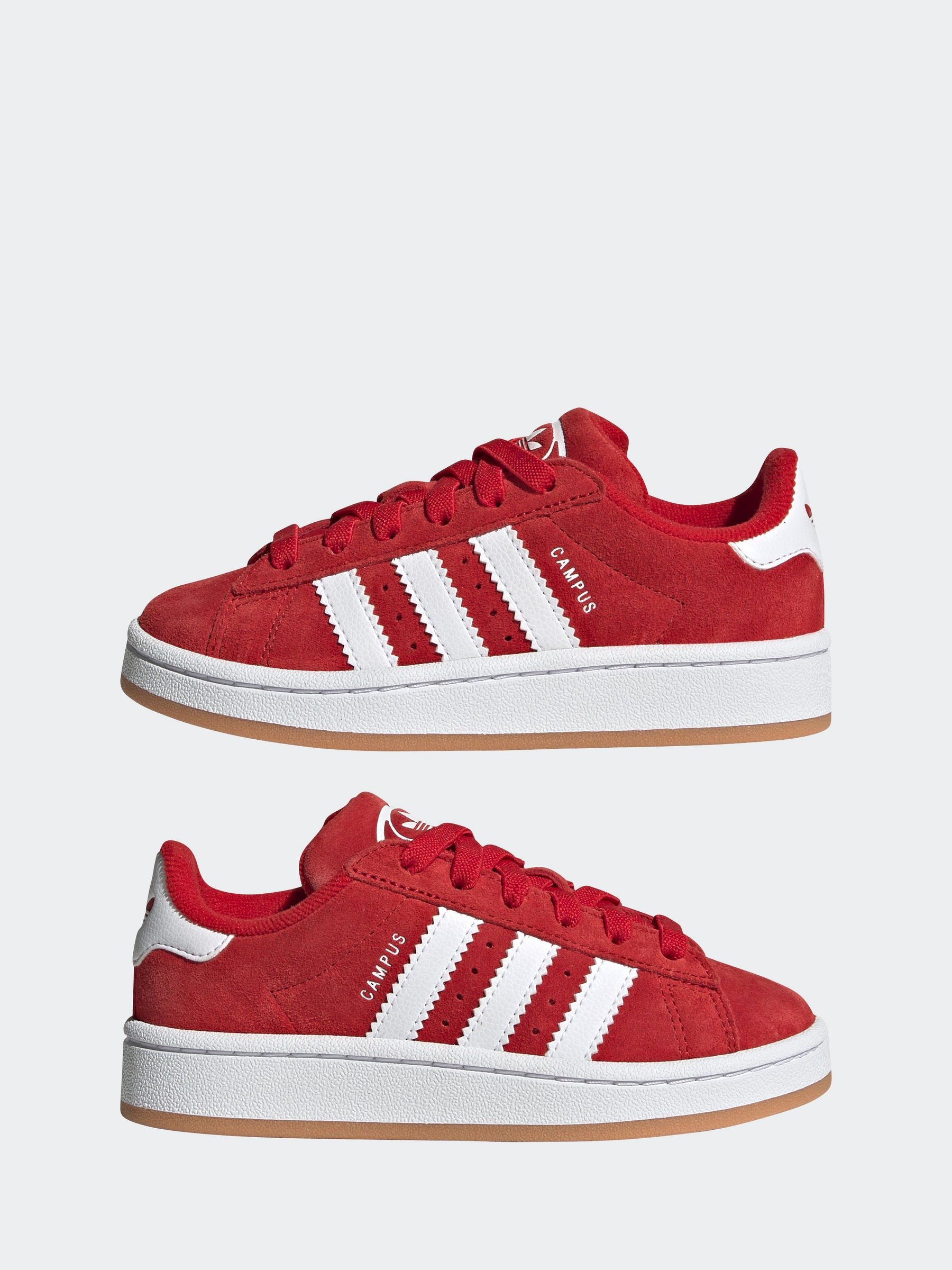 Buy adidas Originals Bright Red Campus 00s Elastic Lace Kids Trainers ...