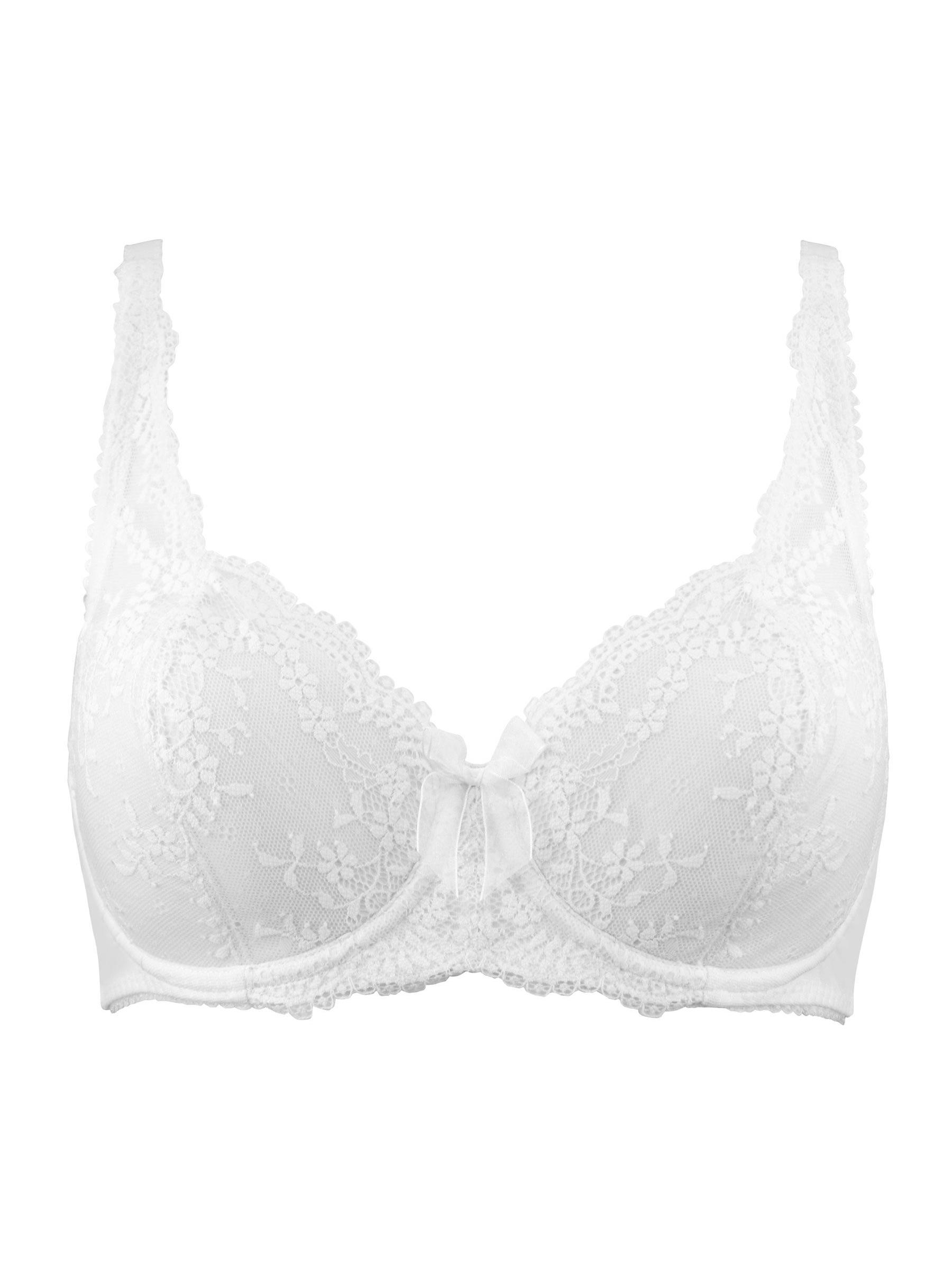 Buy Pour Moi Lingerie White Padded Flora Lightly Padded Underwired Bra ...