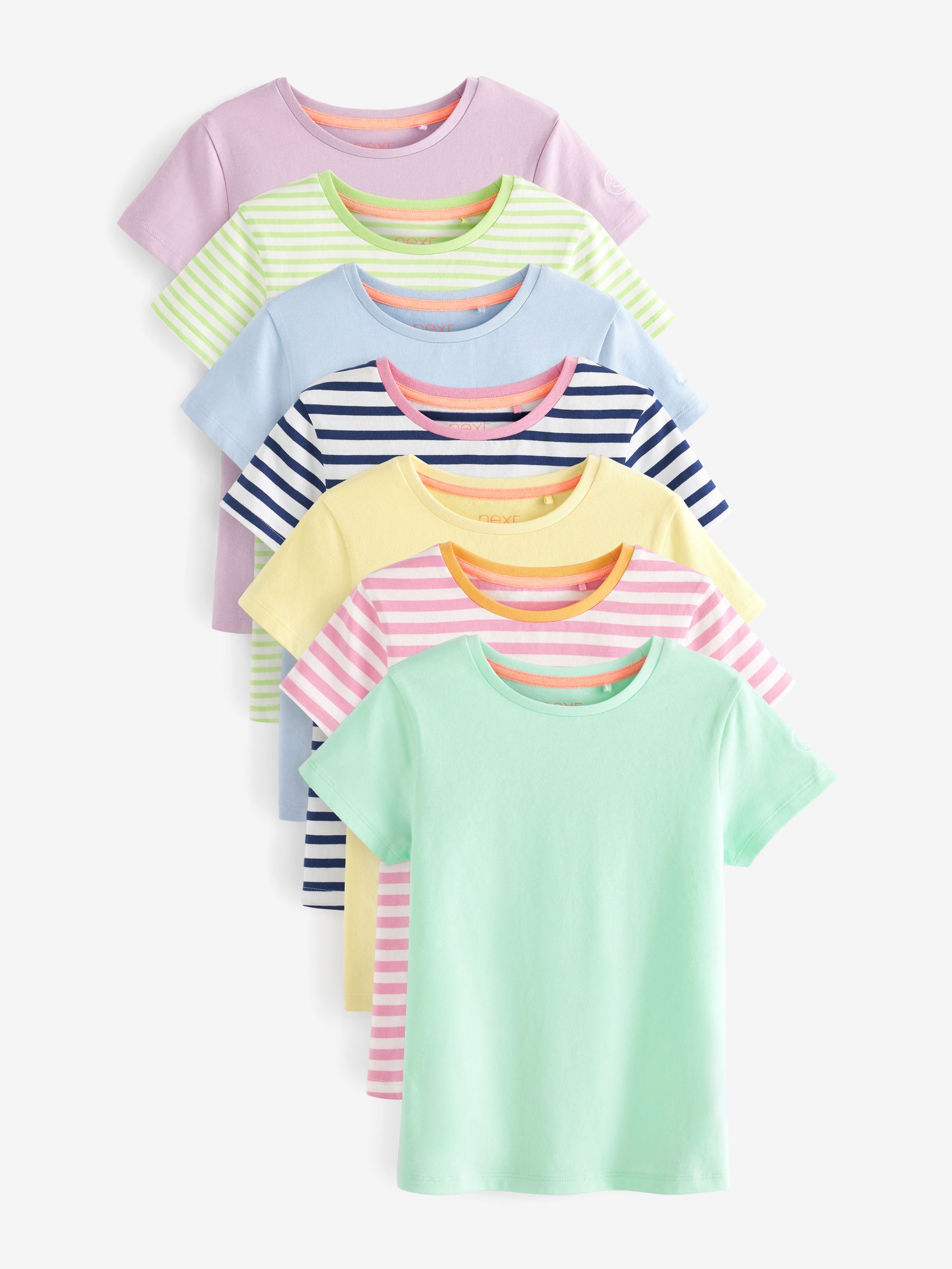 Buy Multi Stripe T-Shirts 7 Pack (3-16yrs) from Next Australia