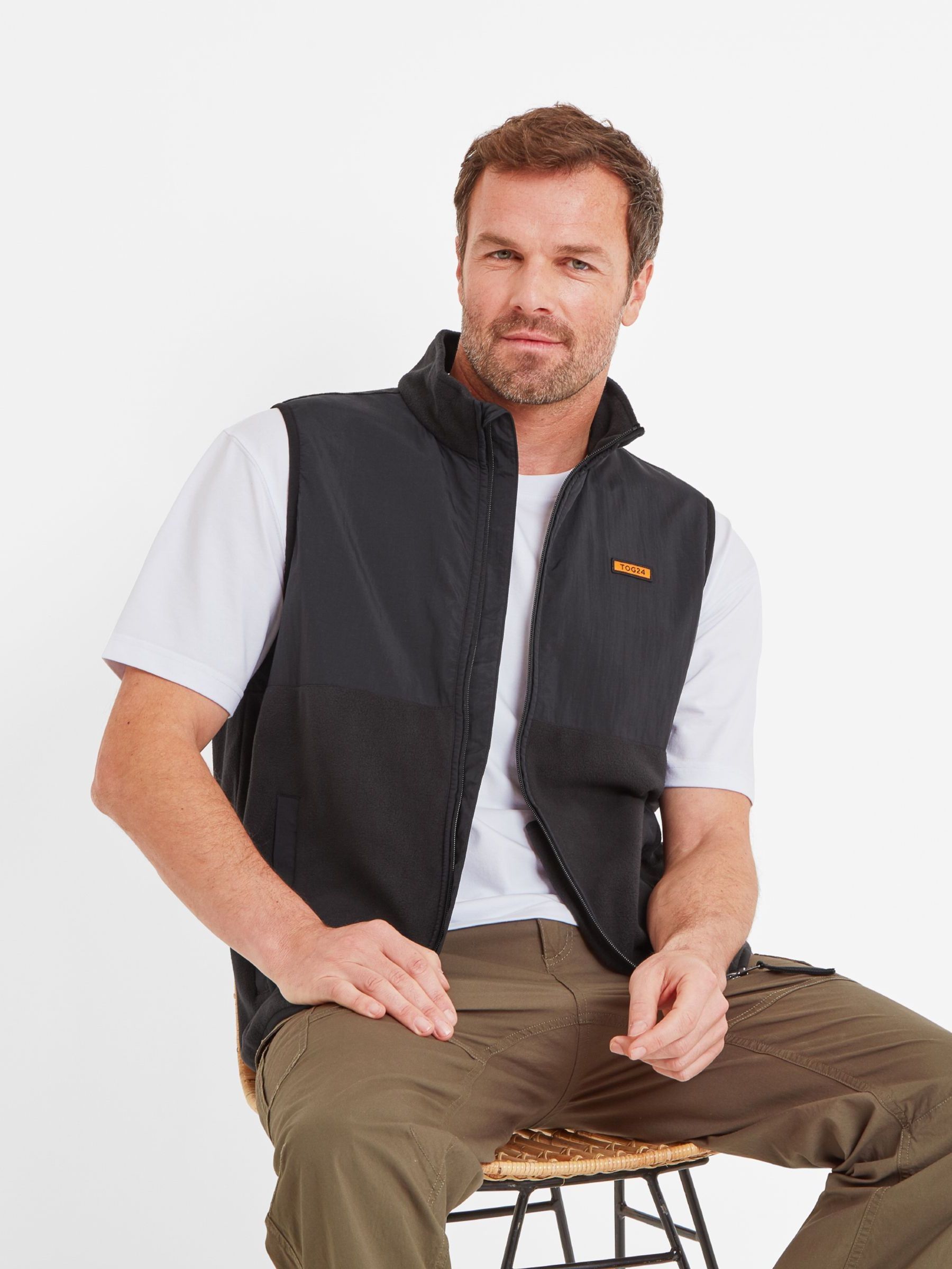 Buy Tog 24 Black Marray Fleece Gilet from the Next UK online shop