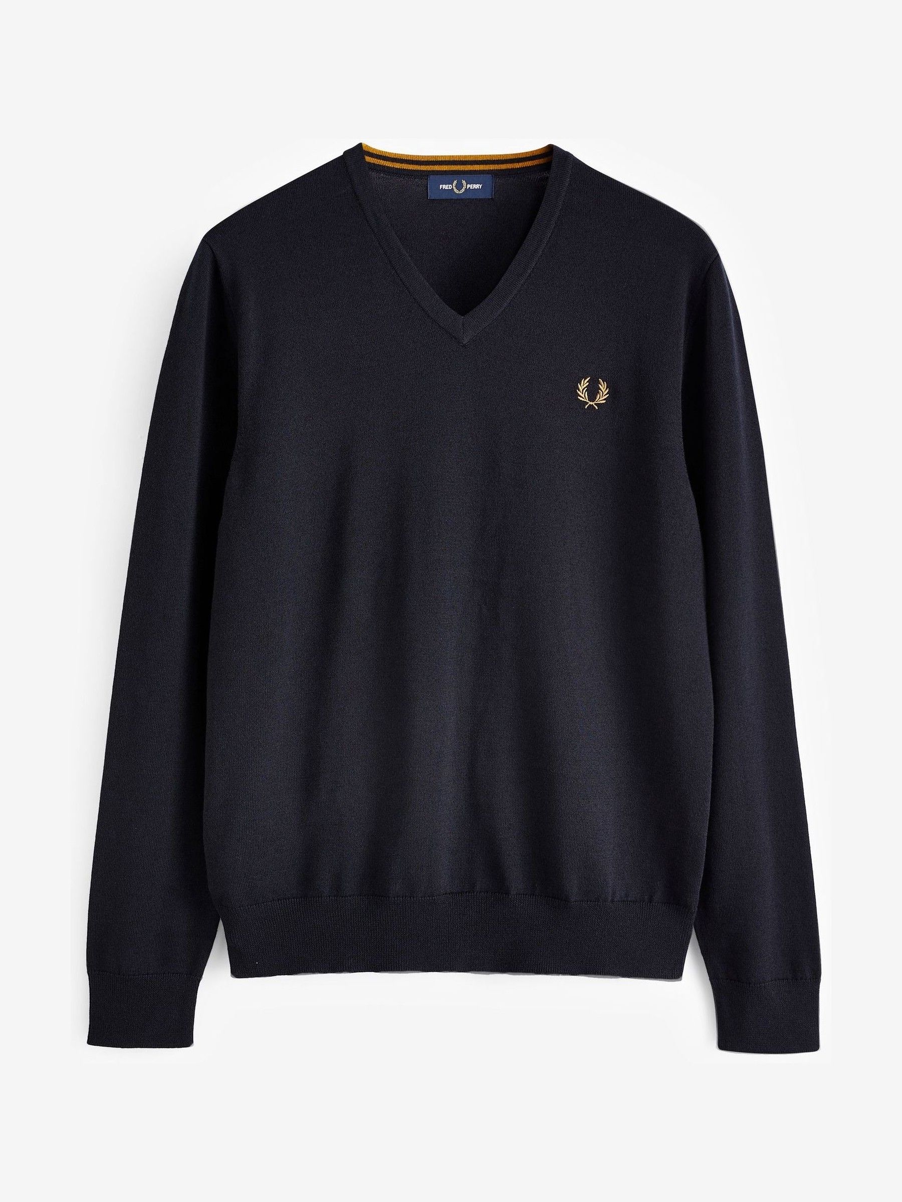 Buy Fred Perry Navy V-Neck Jumper from the Next UK online shop