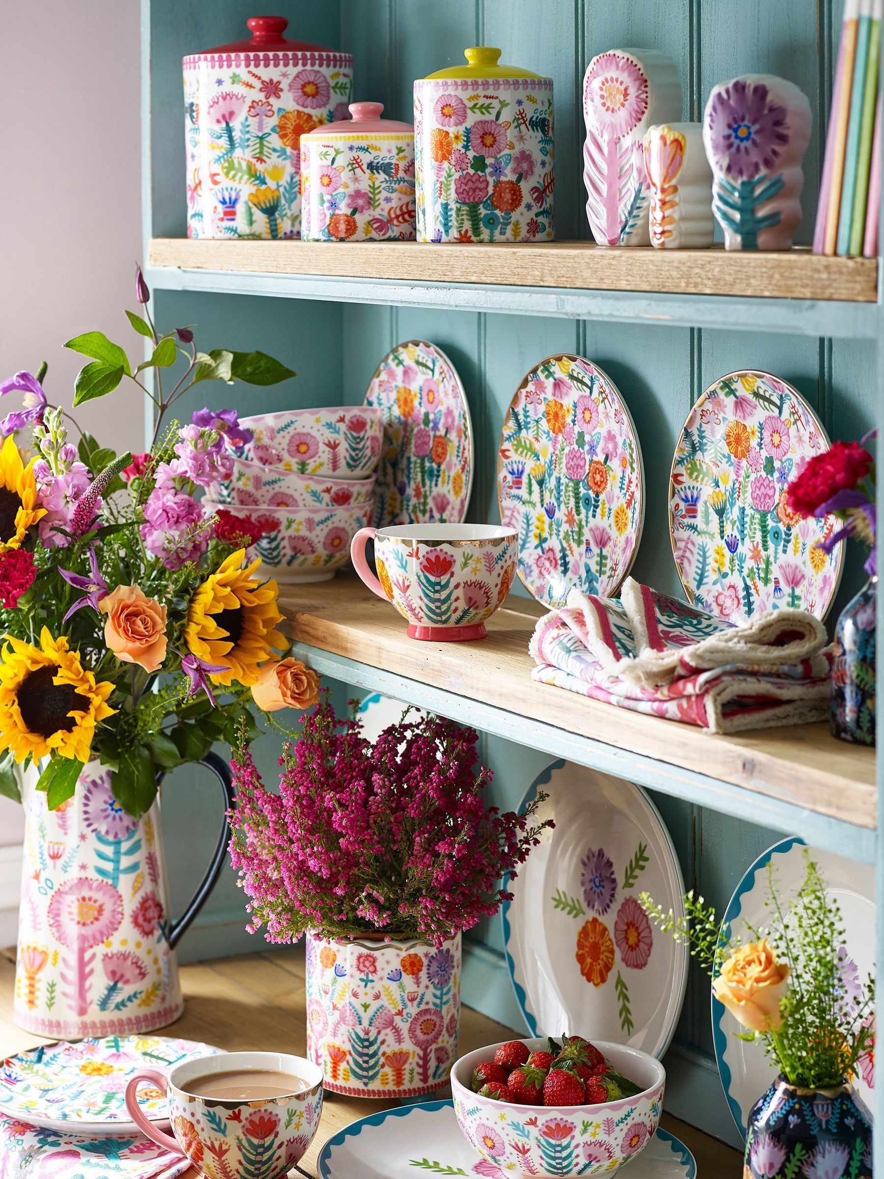 Buy Lucy Tiffney Set of 4 Floral Cereal Bowls from the Next UK online shop