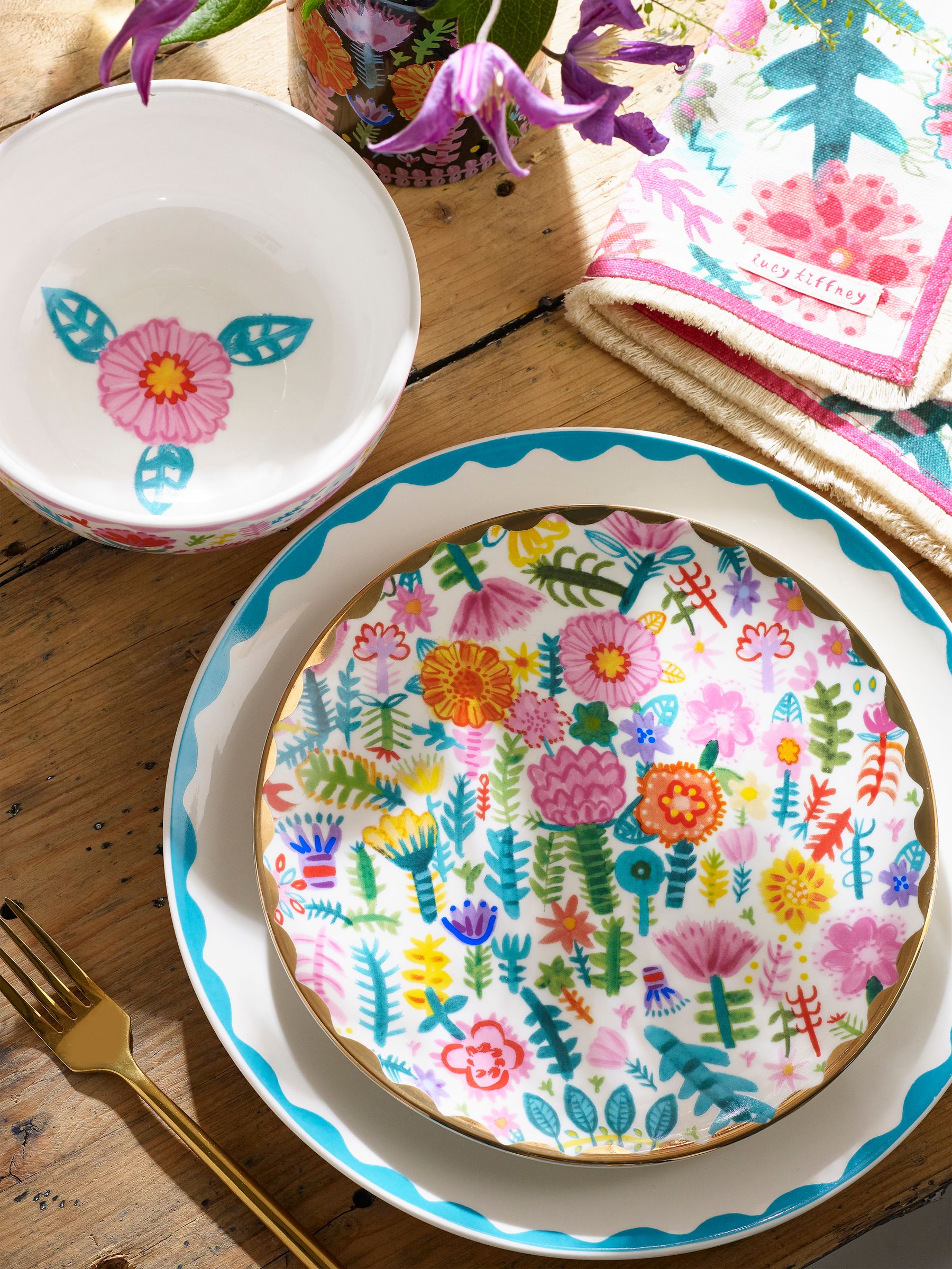 Buy Lucy Tiffney Set of 4 Floral Cereal Bowls from the Next UK online shop