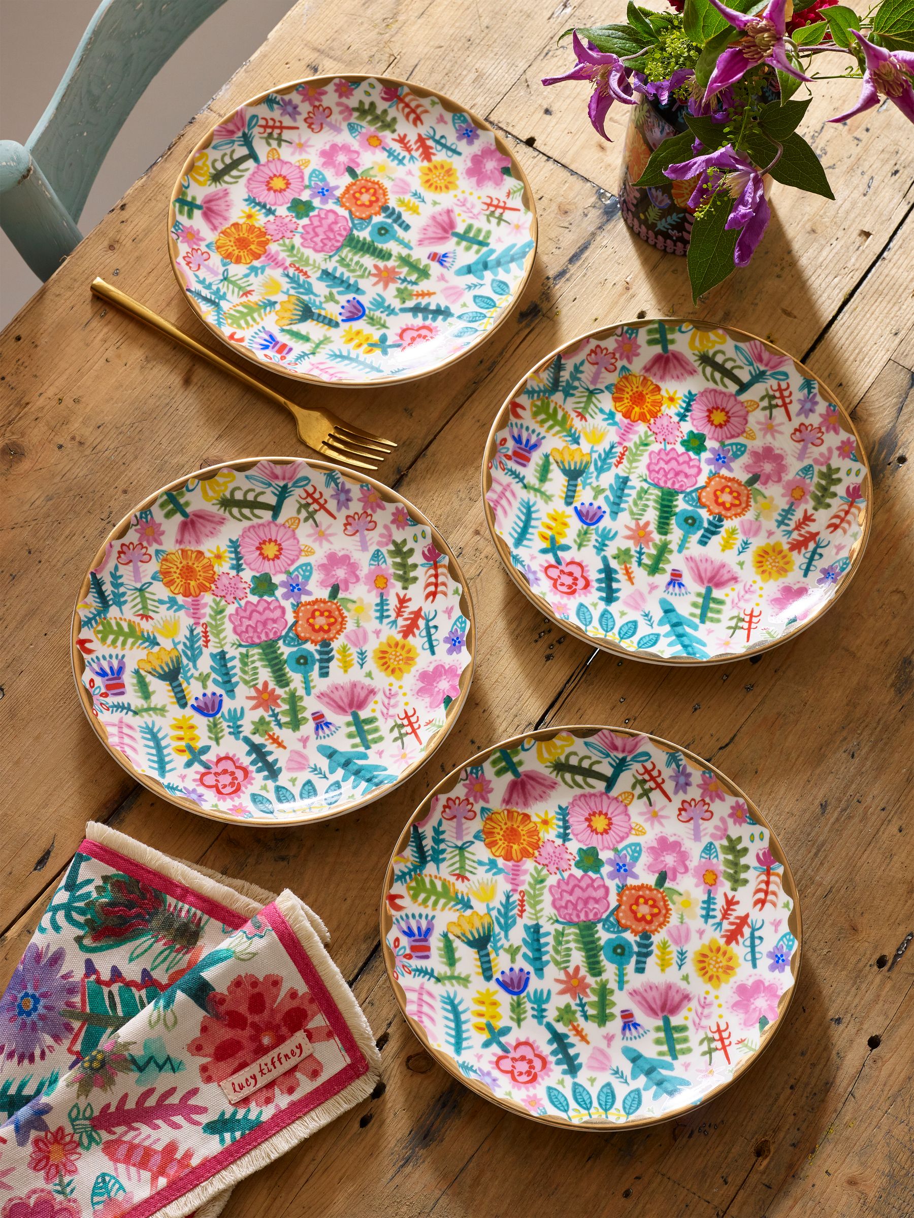 Buy Lucy Tiffney Set of 4 Multi Side Plates from the Next UK online shop