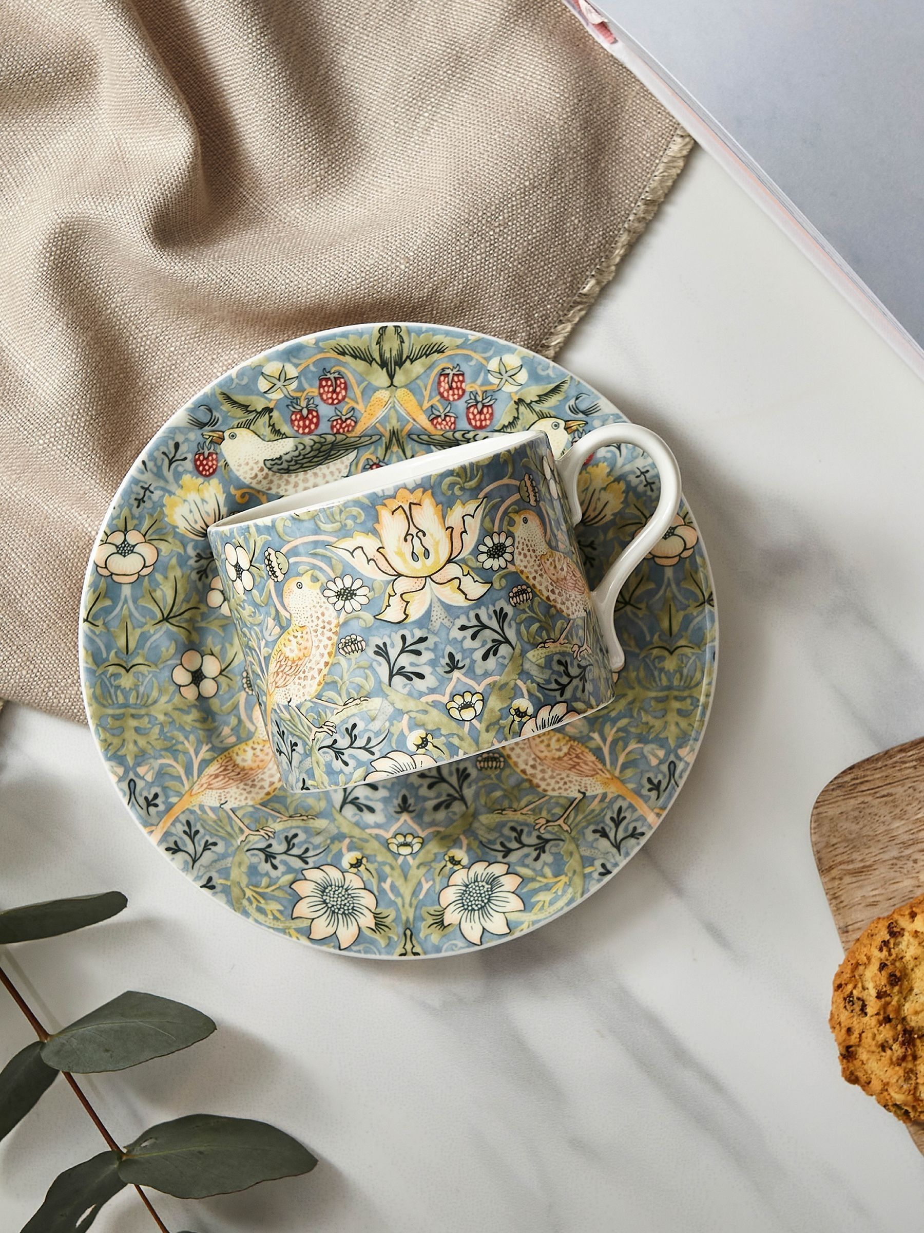 Buy Morris & Co. Blue Strawberry Thief Mug from the Next UK online shop