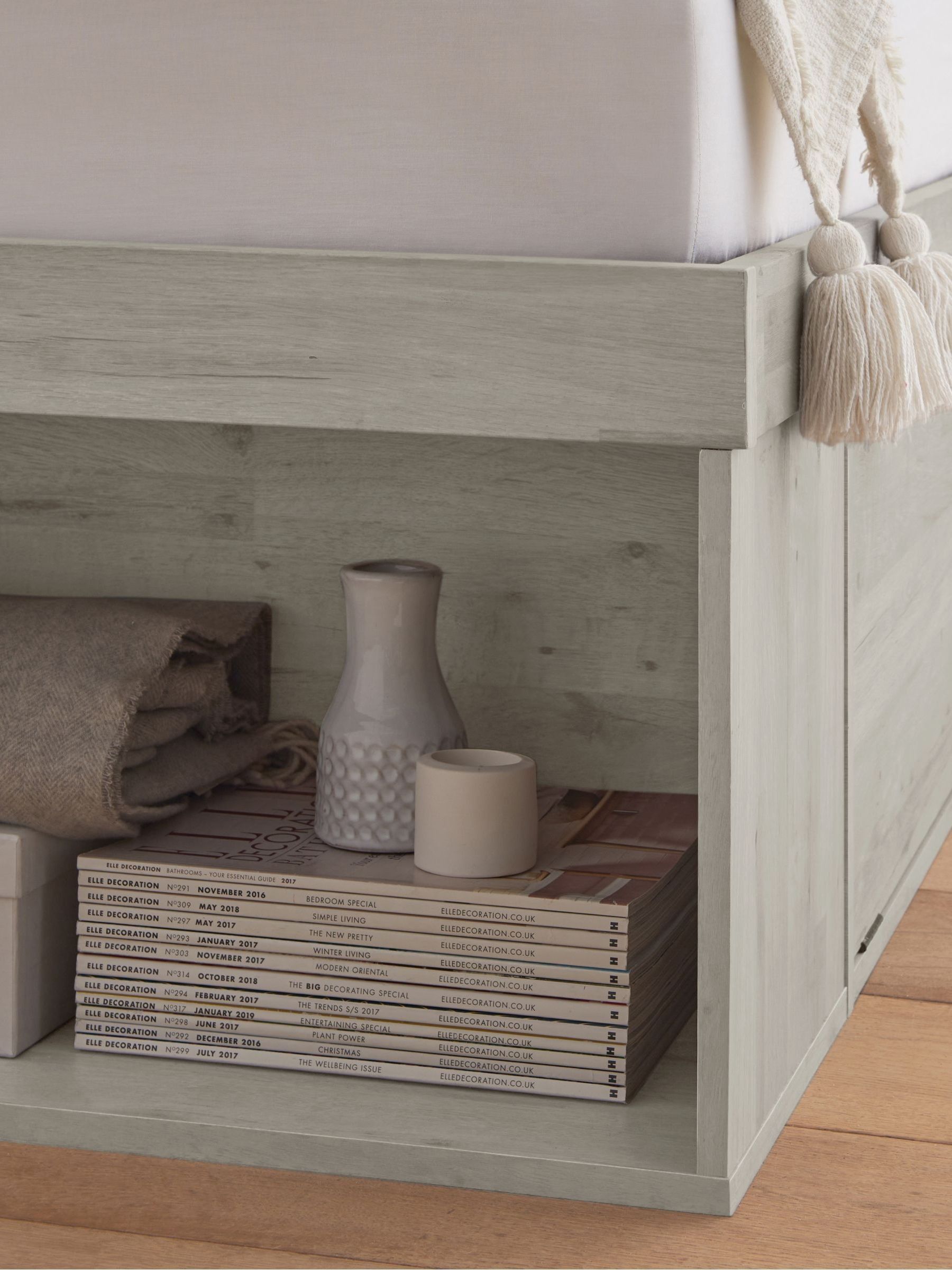 Buy Grey Oak Effect Bronx Platform Bed Frame with Storage from the Next ...