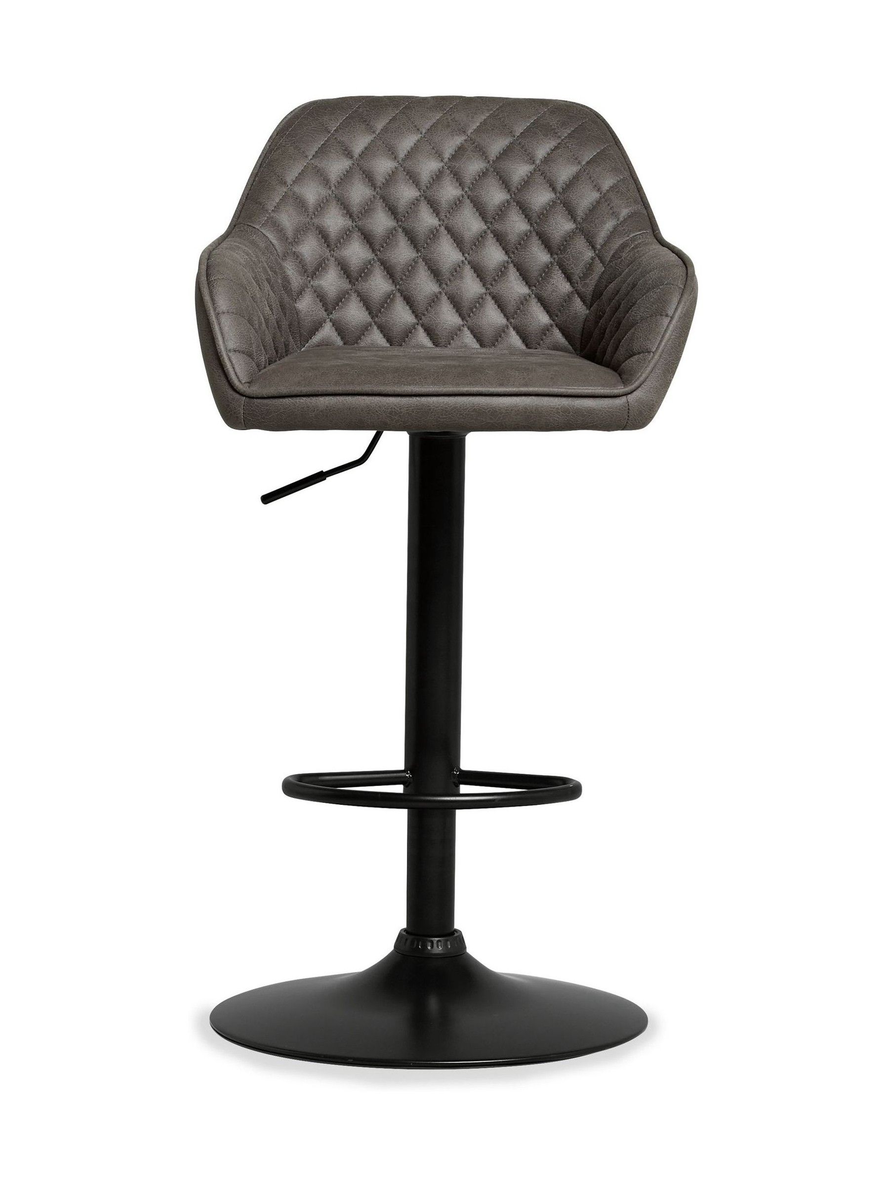 Buy Monza Faux Leather Peppercorn Brown Hamilton Quilted Kitchen Bar Stool from the Next UK online shop