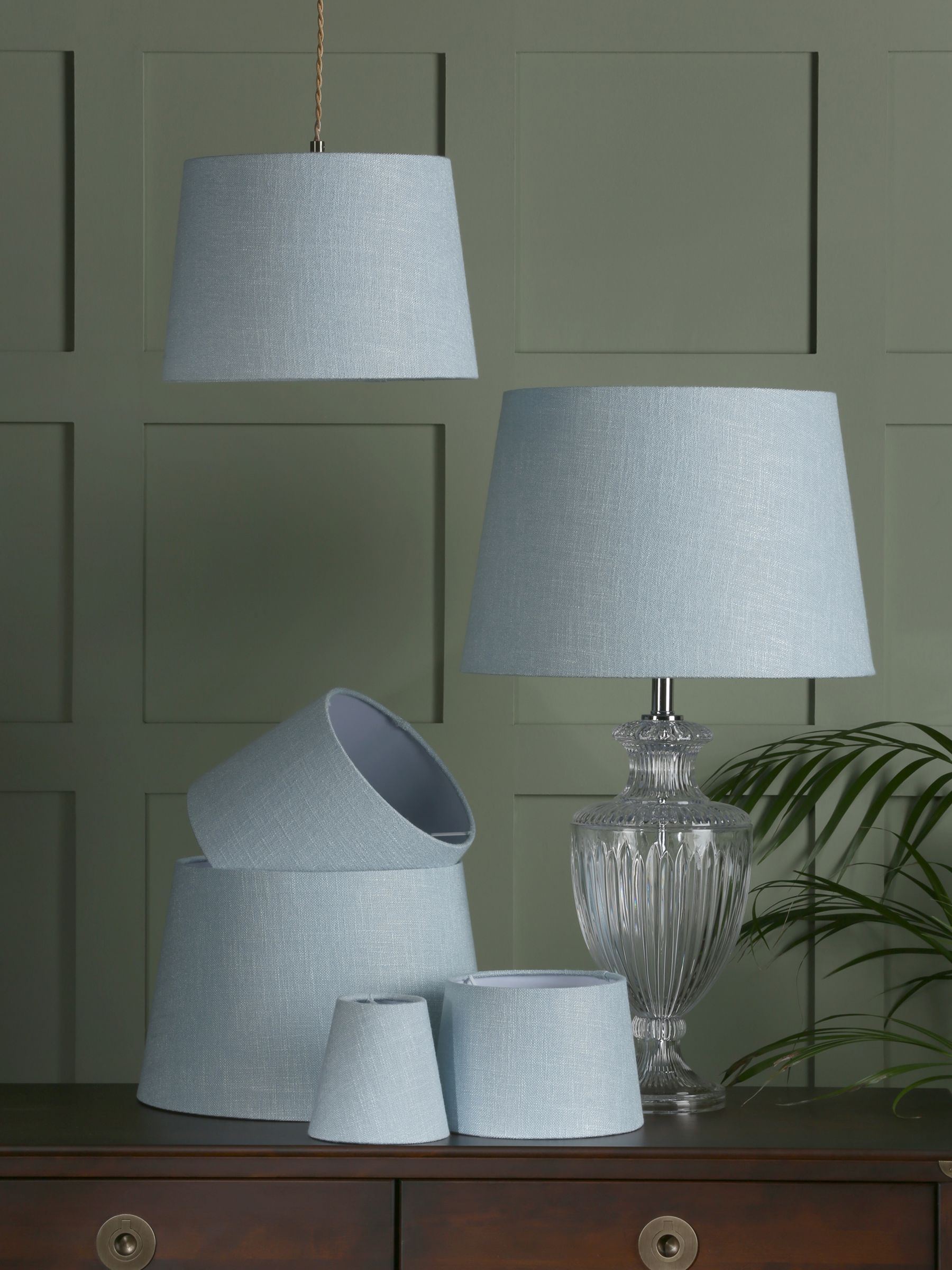 Buy Laura Ashley Blue Bacall Linen Empire Easyfit Lamp Shade from Next ...