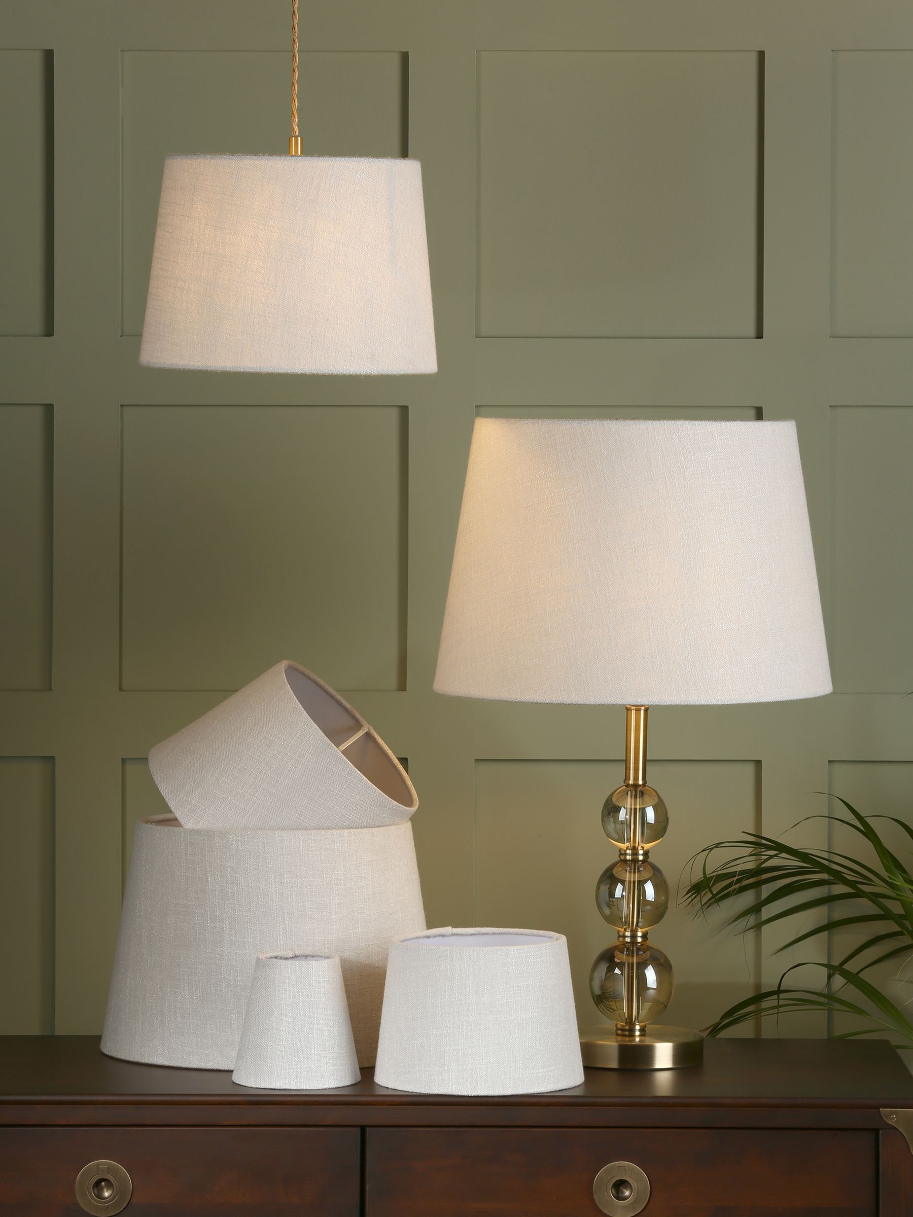 Buy Laura Ashley Silver Bacall Linen Empire Easyfit Lamp Shade from the ...