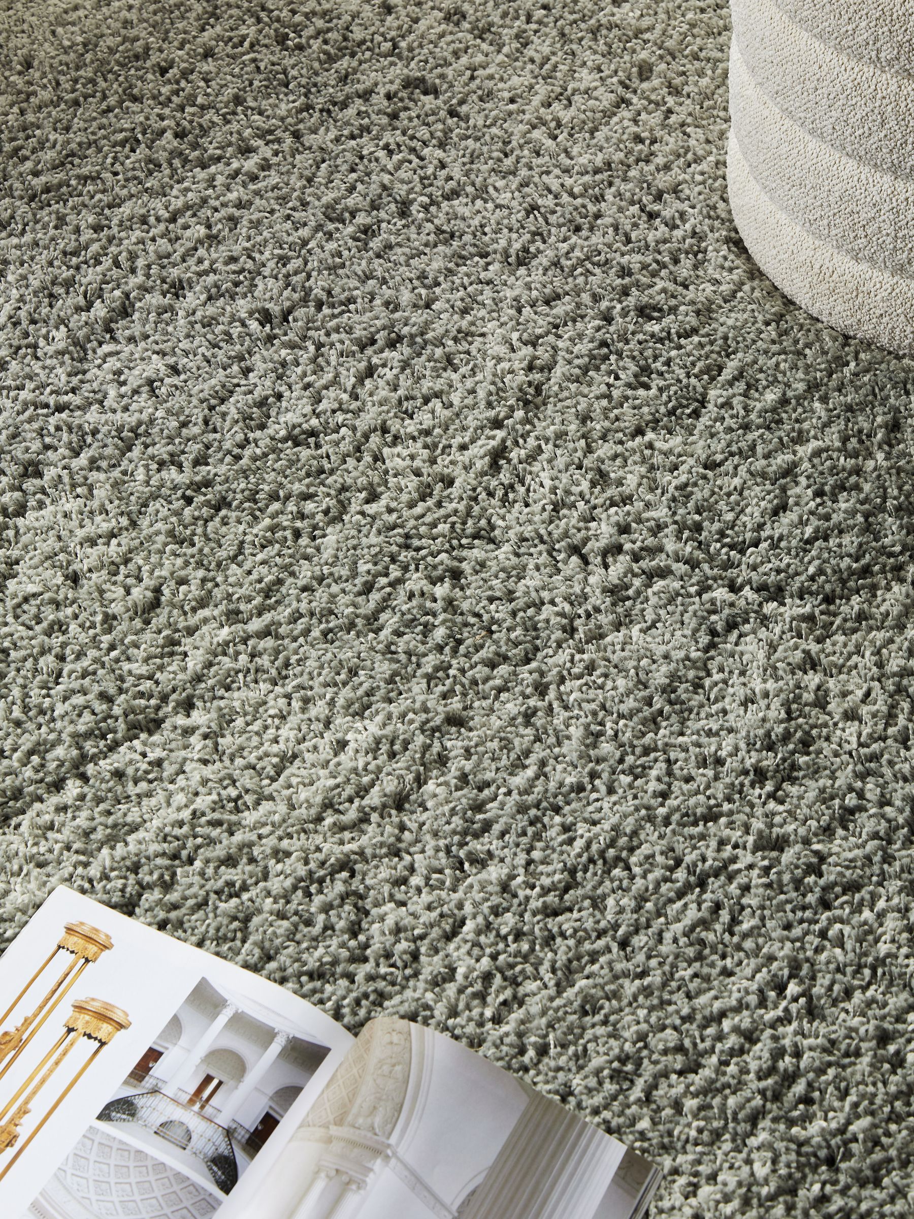 Buy Sage Green Premium Cosy Shaggy Rug from the Next UK online shop