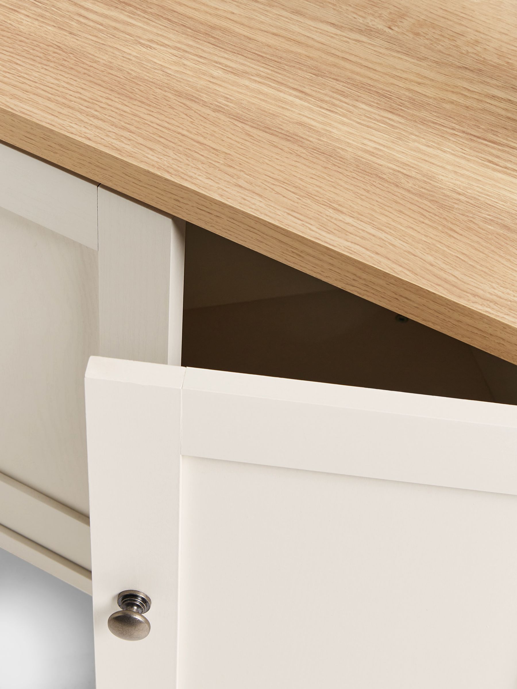 Buy Cream Malvern Oak Effect Corner Shelf from the Next UK online shop