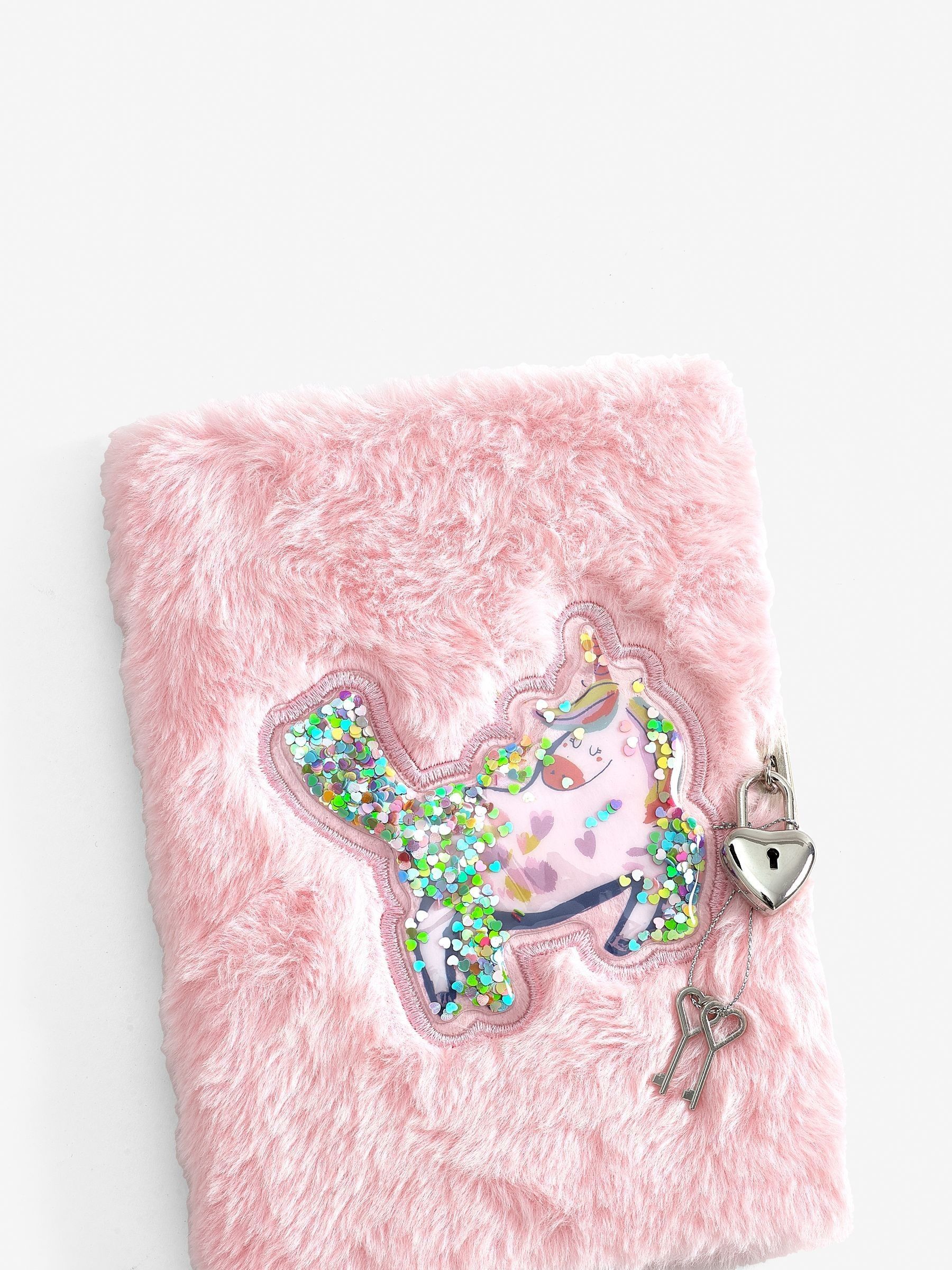 Buy Pink Uniorn Fluffy A5 Lockable Notebook from the Next UK online shop