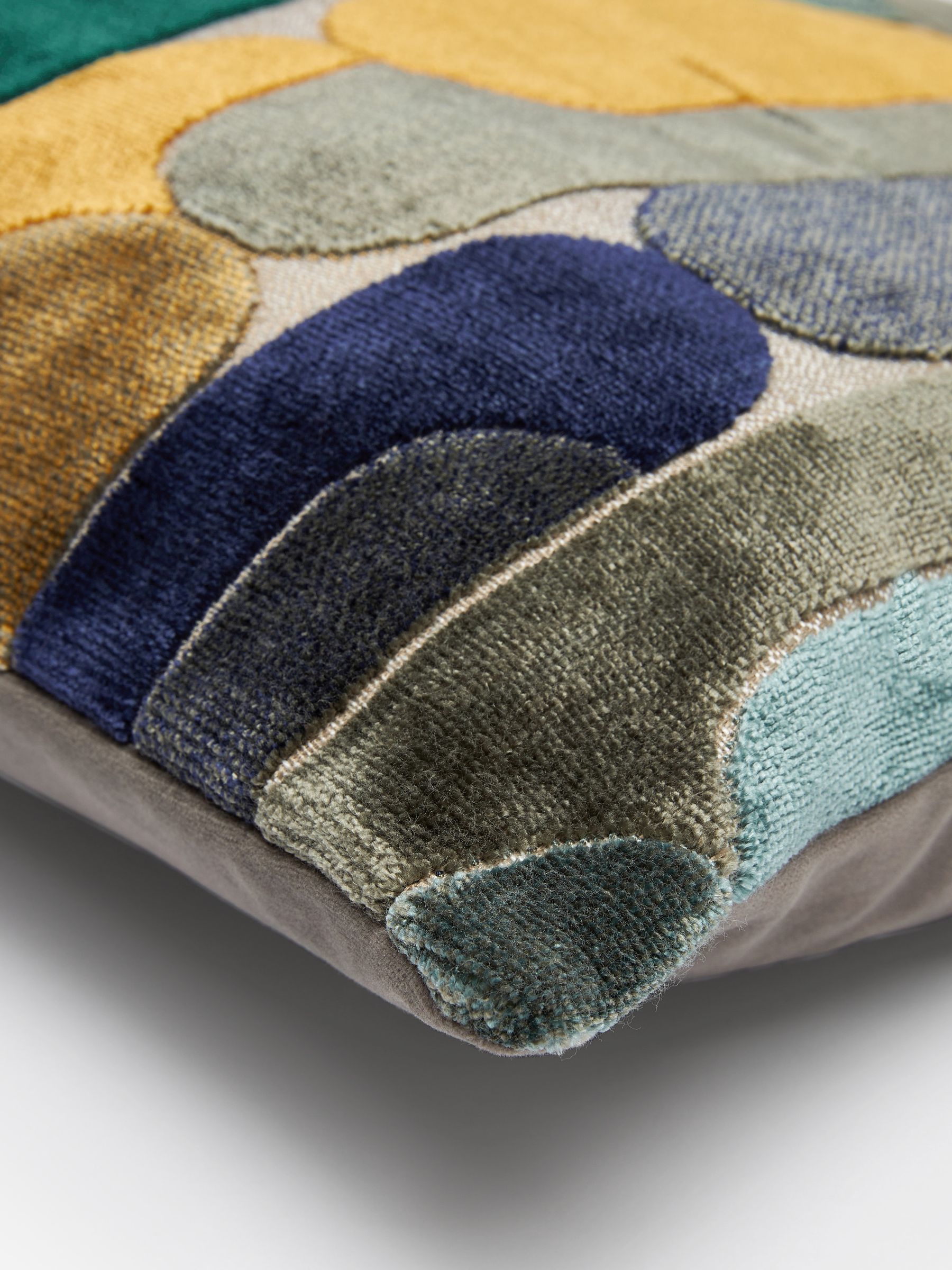 Buy Navy Blue 40 x 59cm Retro Cut Velvet Cushion from the Next UK ...