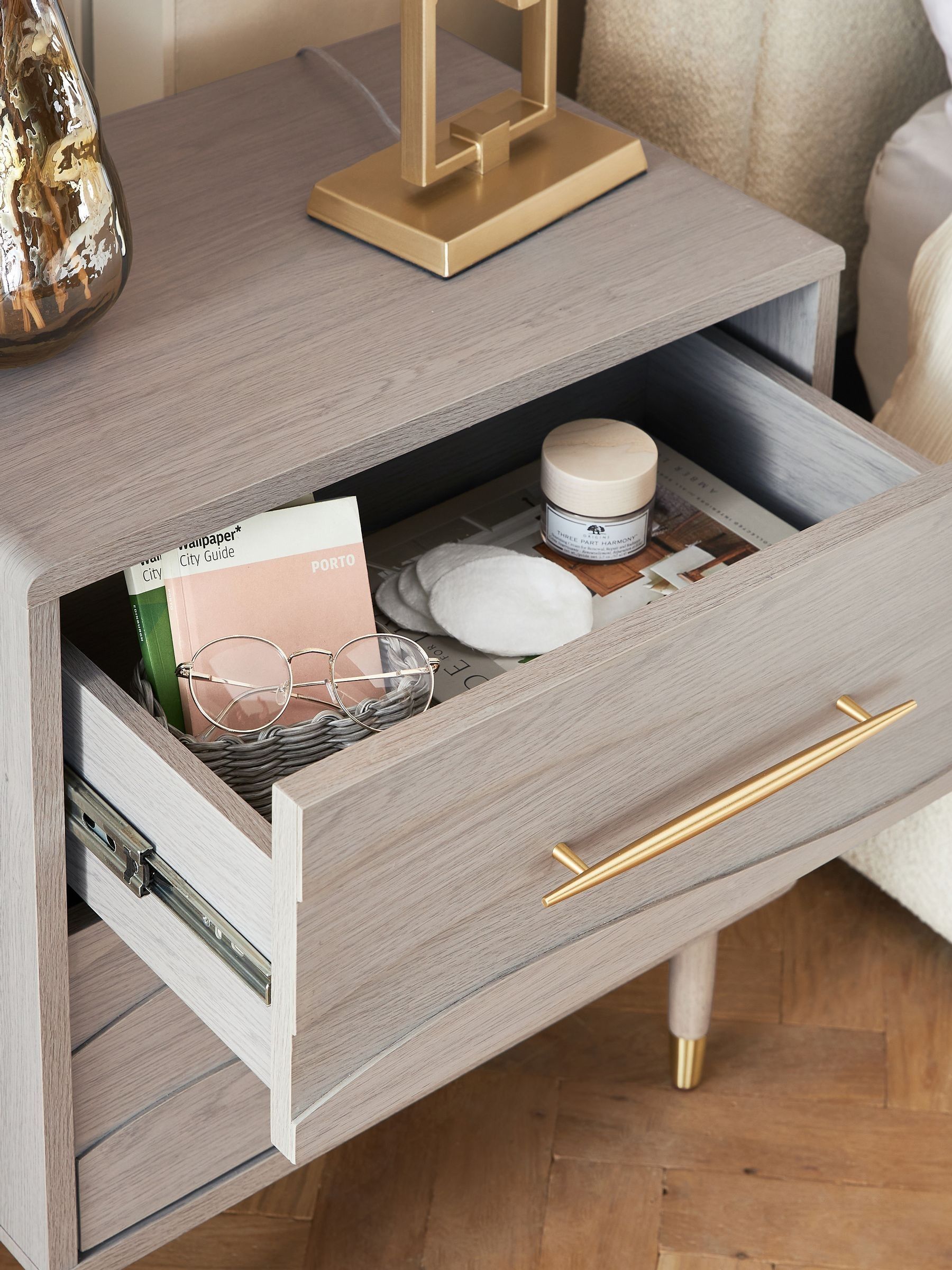 Buy Grey Adelaide Oak Effect Bedside Table from the Next UK online shop