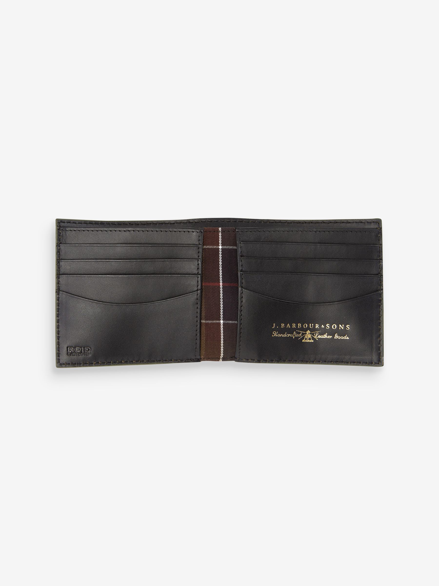 Buy Barbour® Black Grain Leather Bifold Wallet from the Next UK online shop