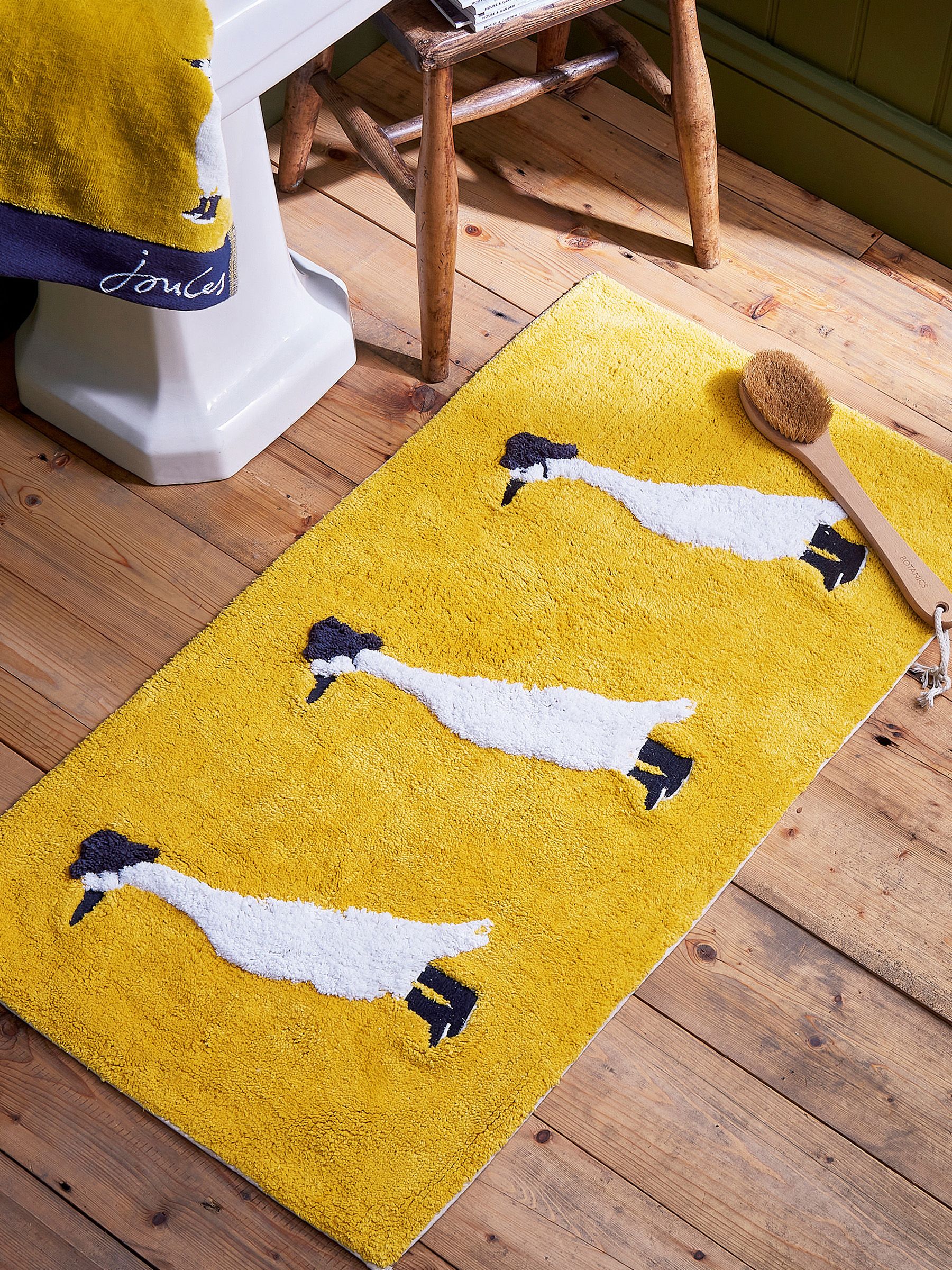 Buy Joules Gold Delia Duck Bath Mat from Next Luxembourg