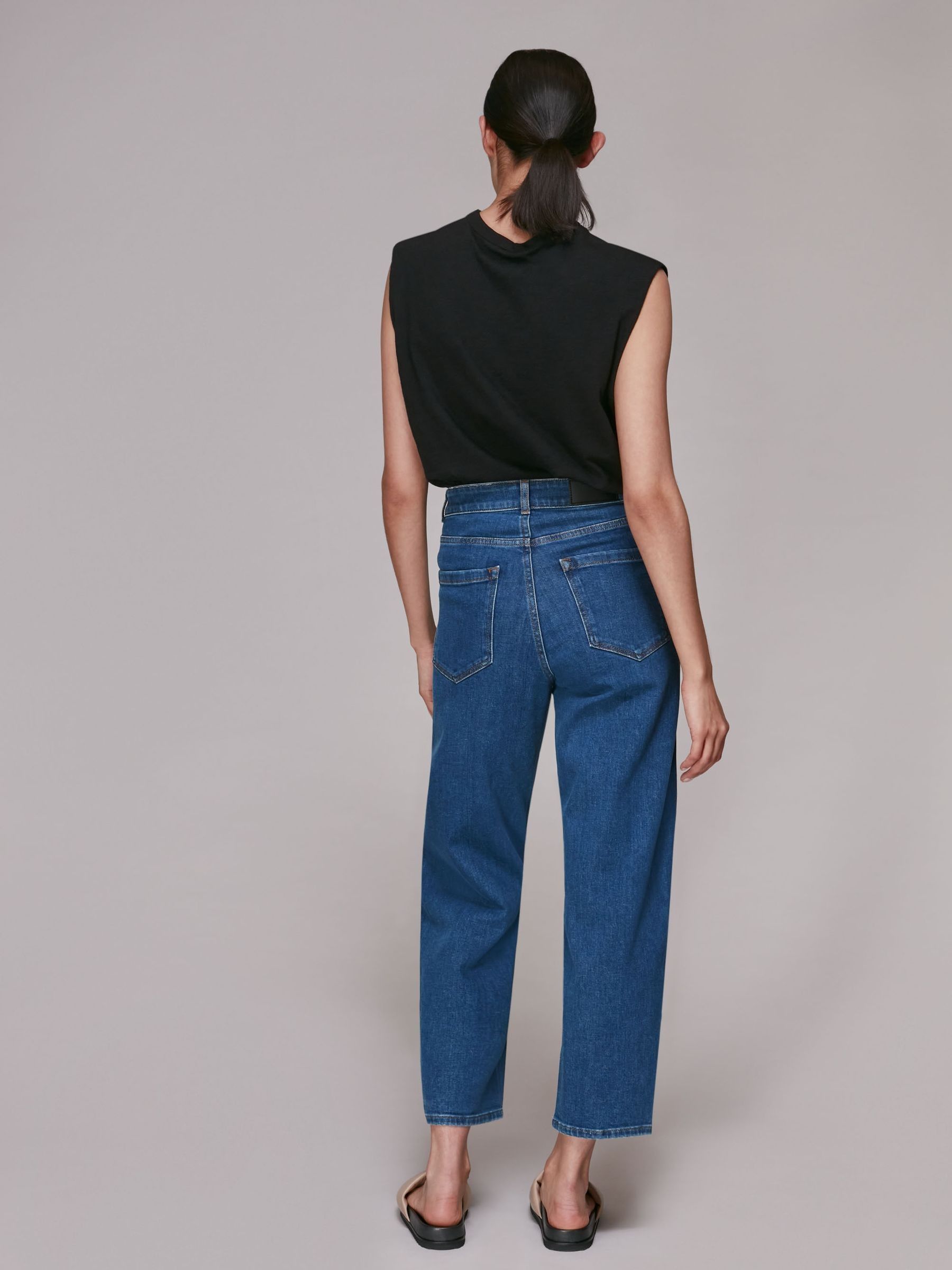 Buy Whistles Blue Barrel Leg Denim Straight Jeans from the Next UK ...