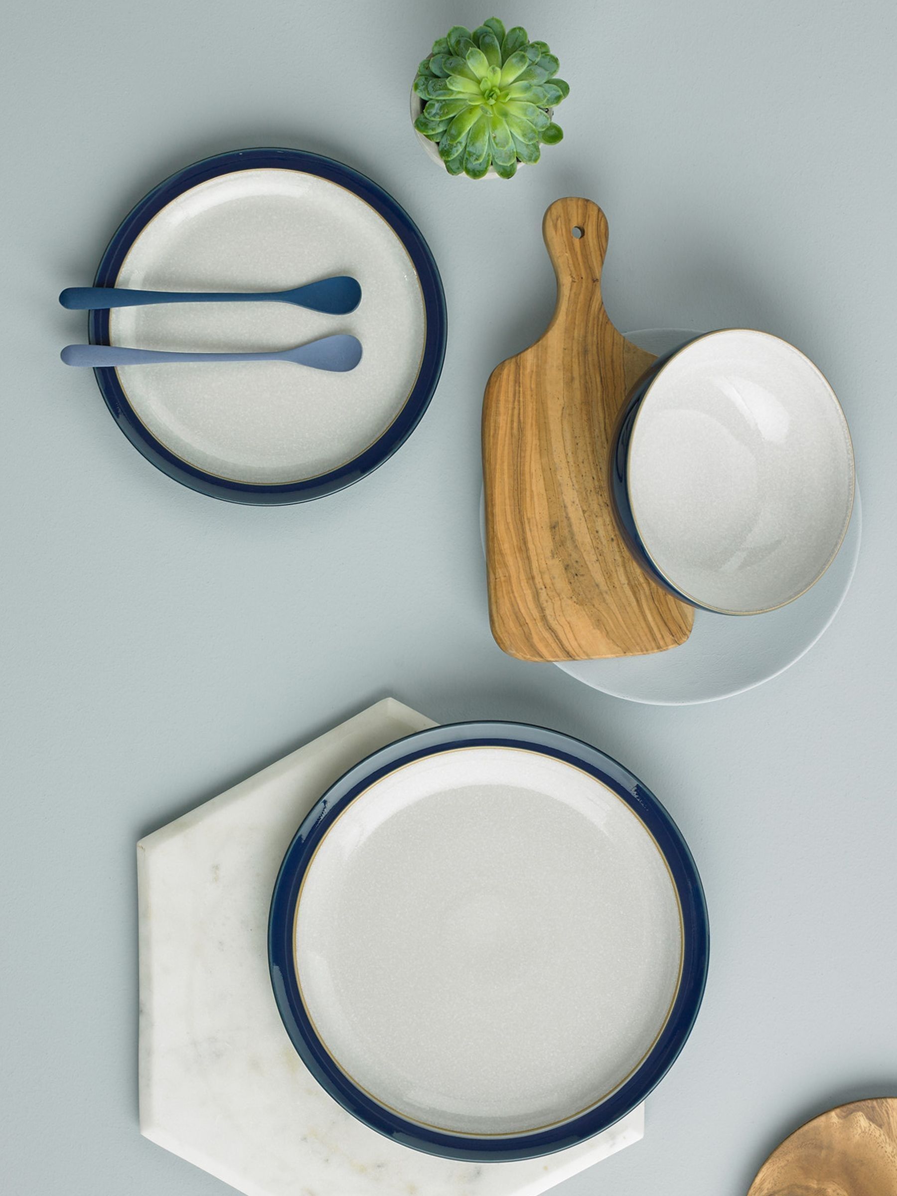 Buy Denby 12 Piece Dark Blue Elements Dinnerware Set from the Next UK ...