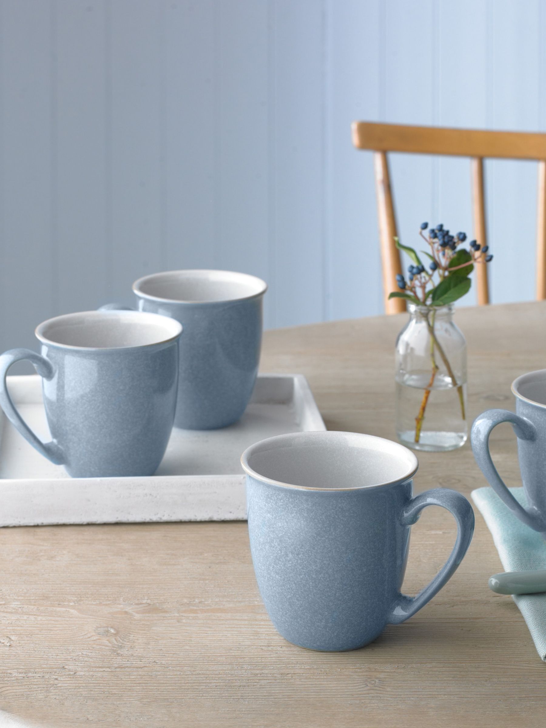 Buy Denby 4 Piece Blue Elements Coffee Mugs from the Next UK online shop