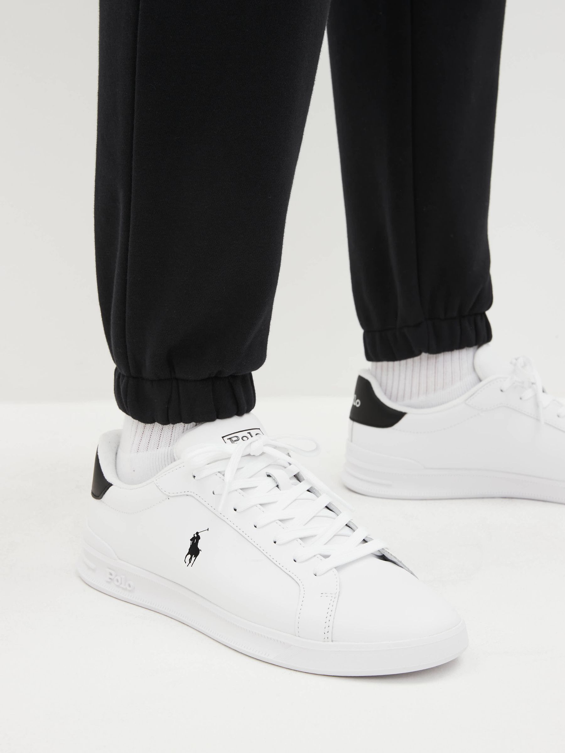 Buy Polo Ralph Lauren White Leather Heritage Court II Trainers from ...
