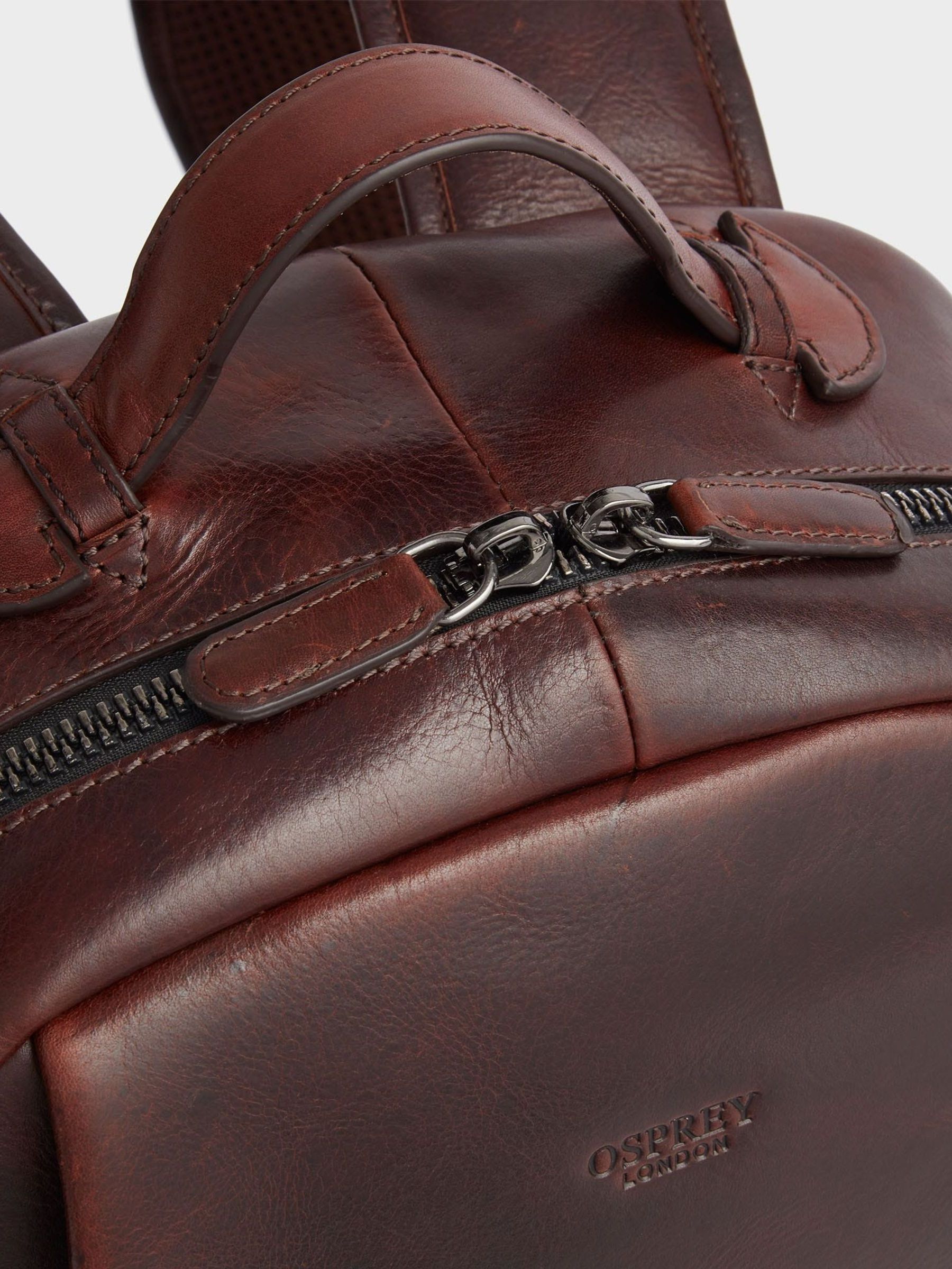 Buy Osprey London Brown Carter Saddle Leather Backpack from the Next UK ...