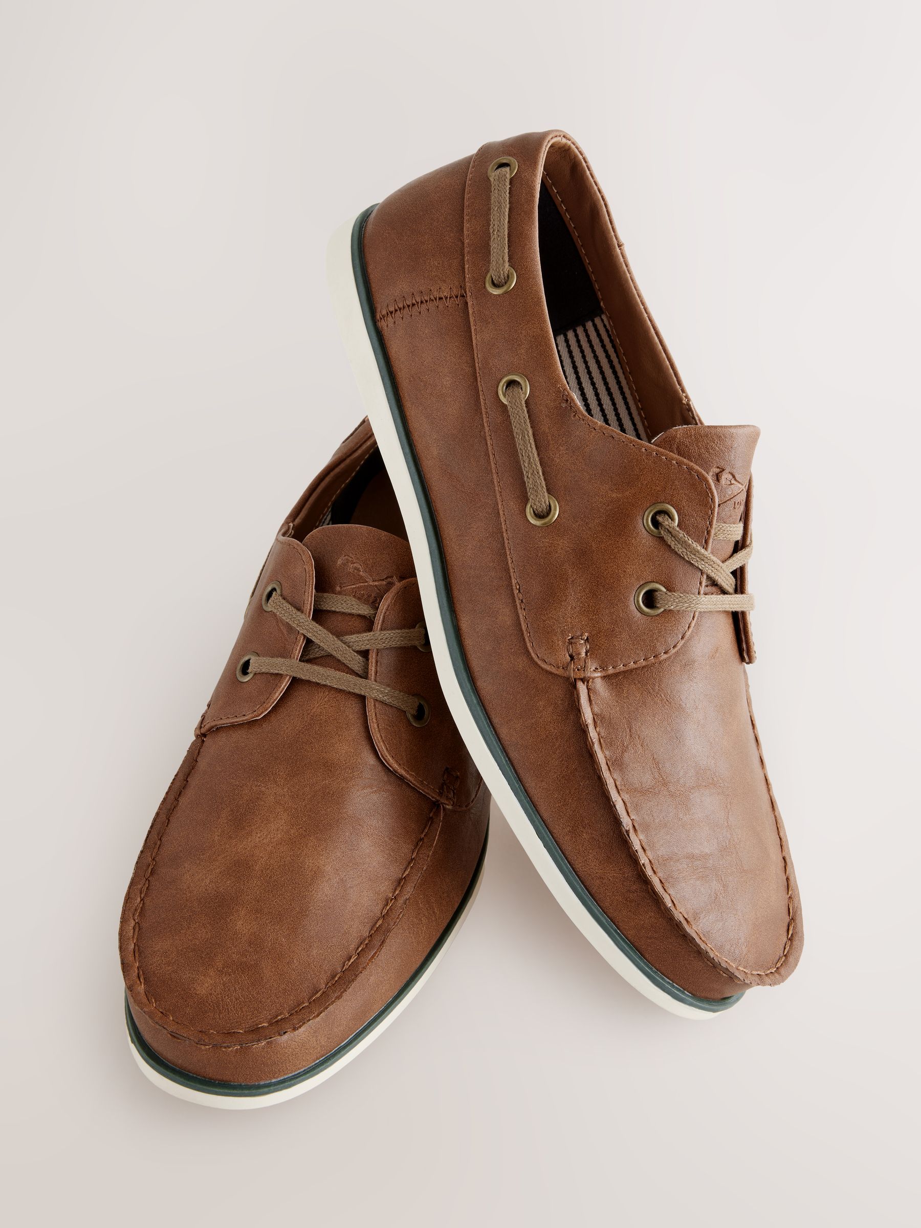 Buy Tan Brown Boat Shoes from the Next UK online shop