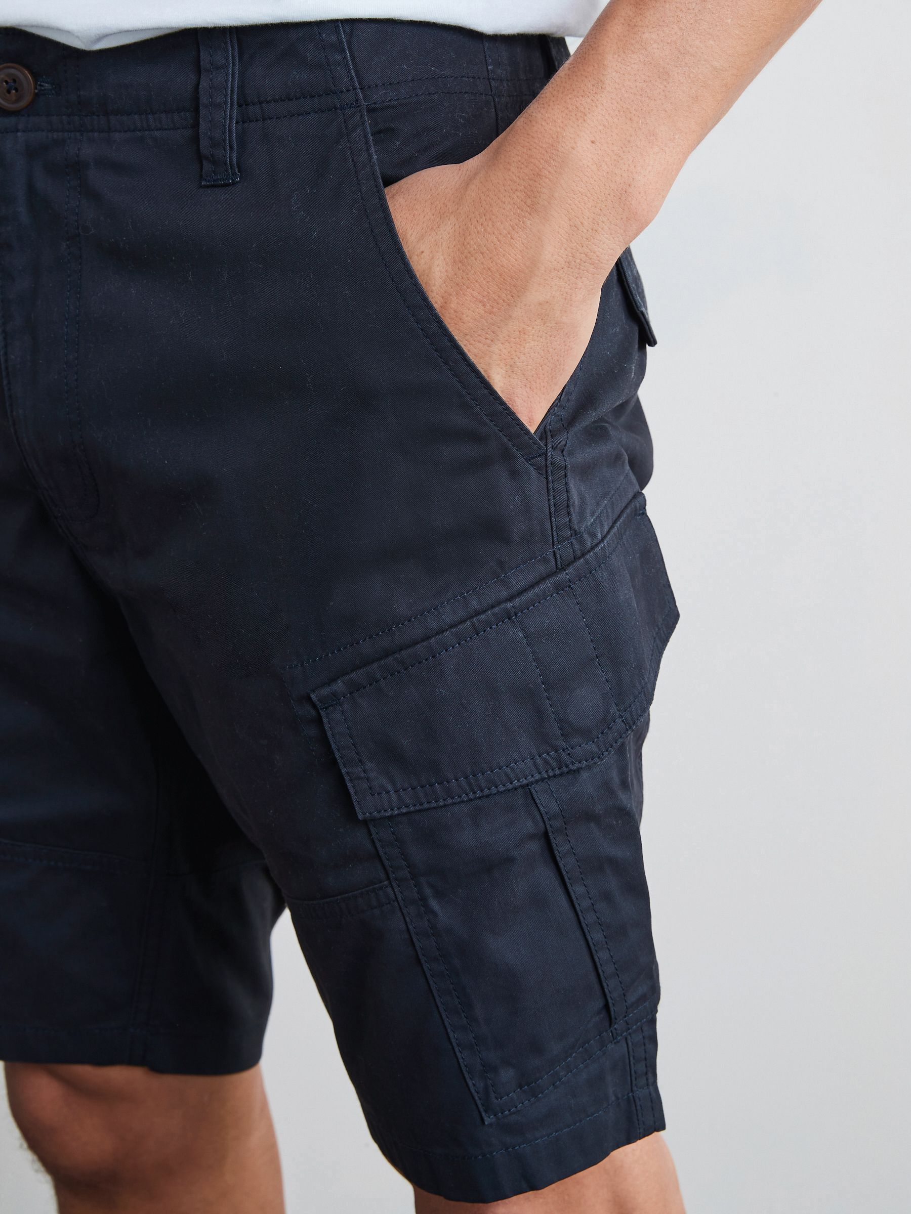 Buy Navy Blue 100% Cotton Cargo Shorts from the Next UK online shop