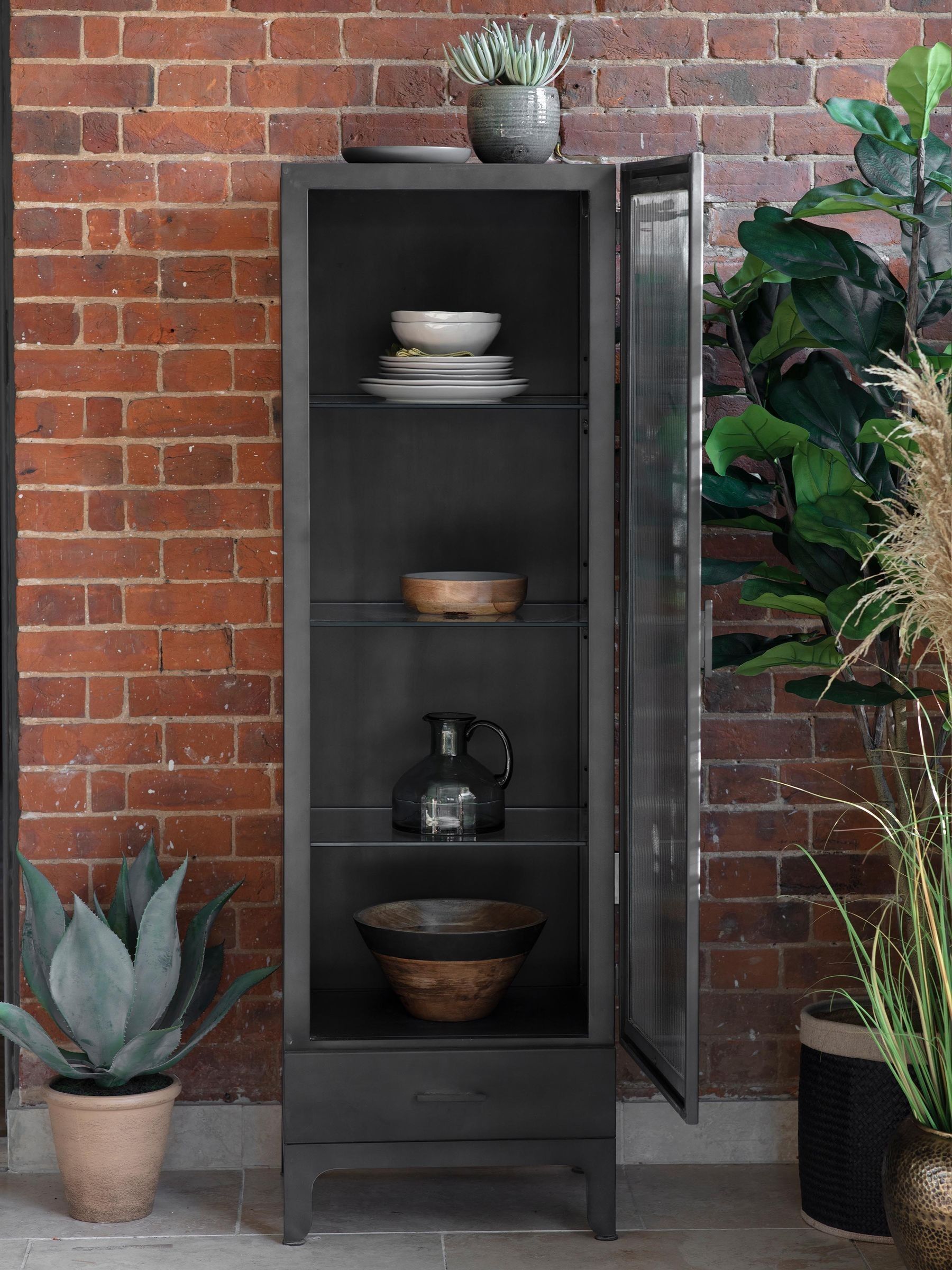 Buy Gallery Home Grey Deja 1 Drawer 1 Door Display Unit from the Next ...