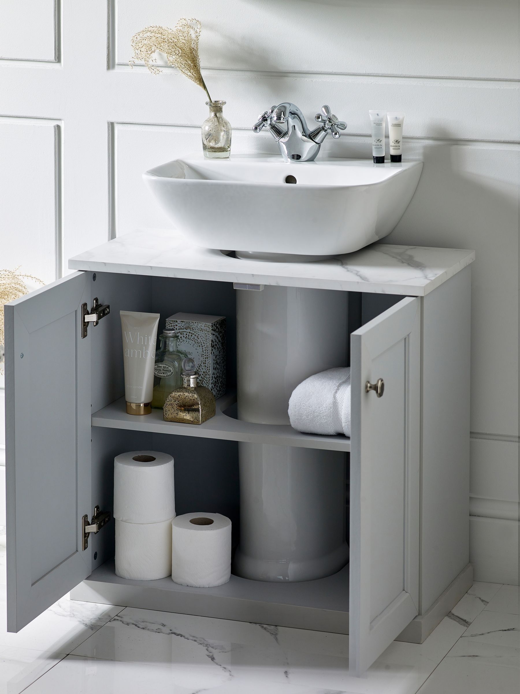 Buy Grey Farnley Panelled Under Sink Storage Unit from Next Ireland