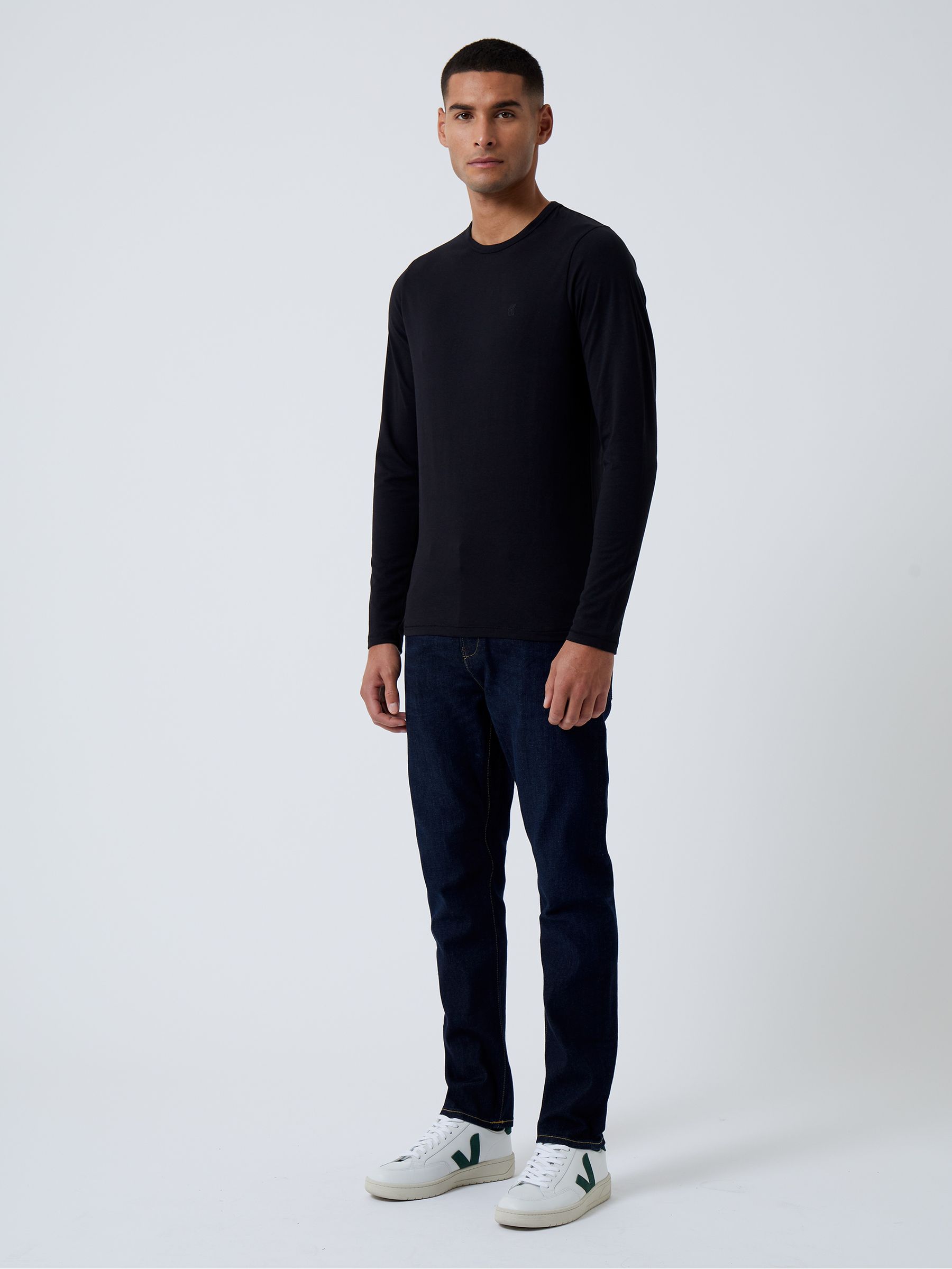 Buy French Connection Black Crew Long Sleeve T-Shirts 2 Pack from the ...